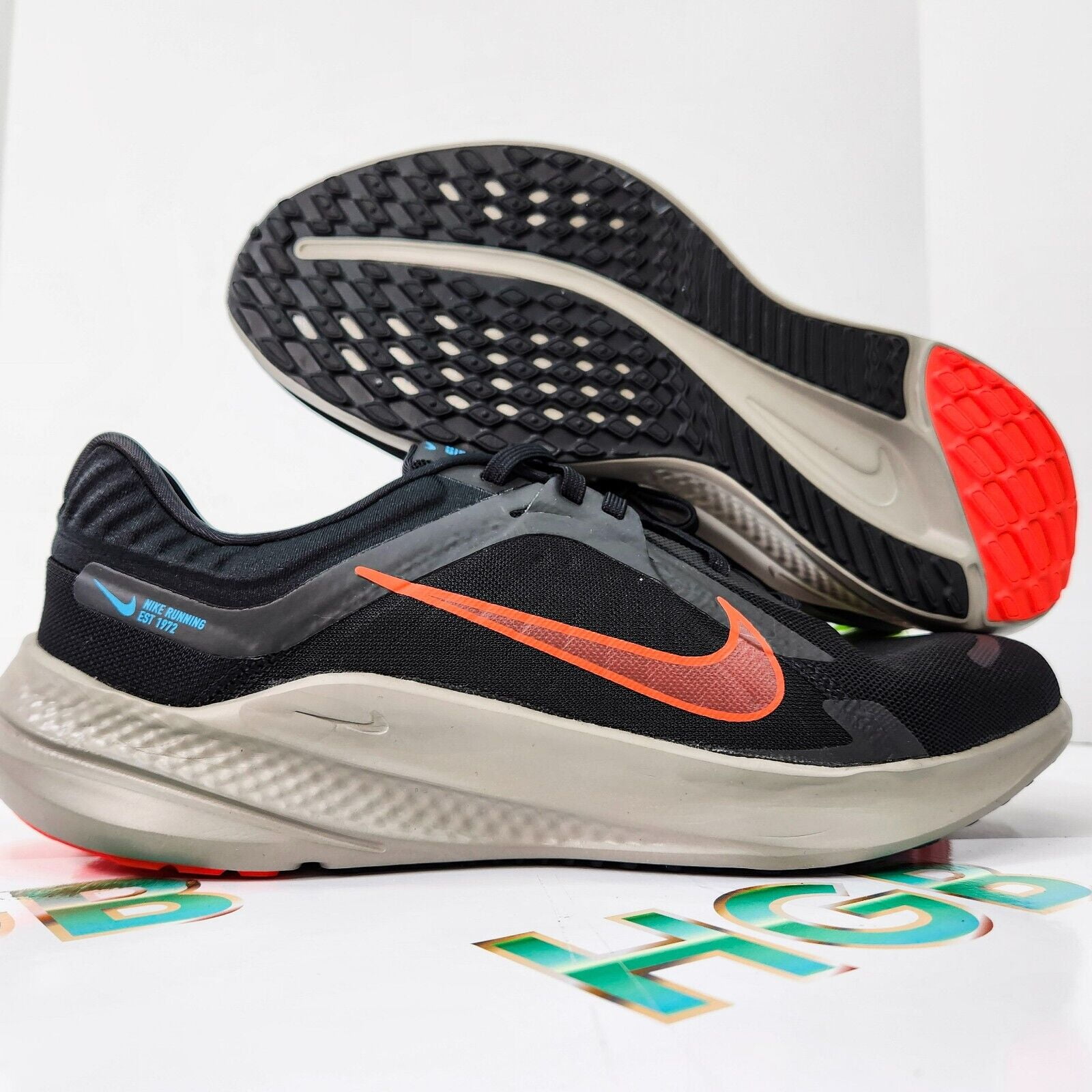 Nike Quest 5 Men's Black Bright Crimson DD0204-006 - Walmart.com