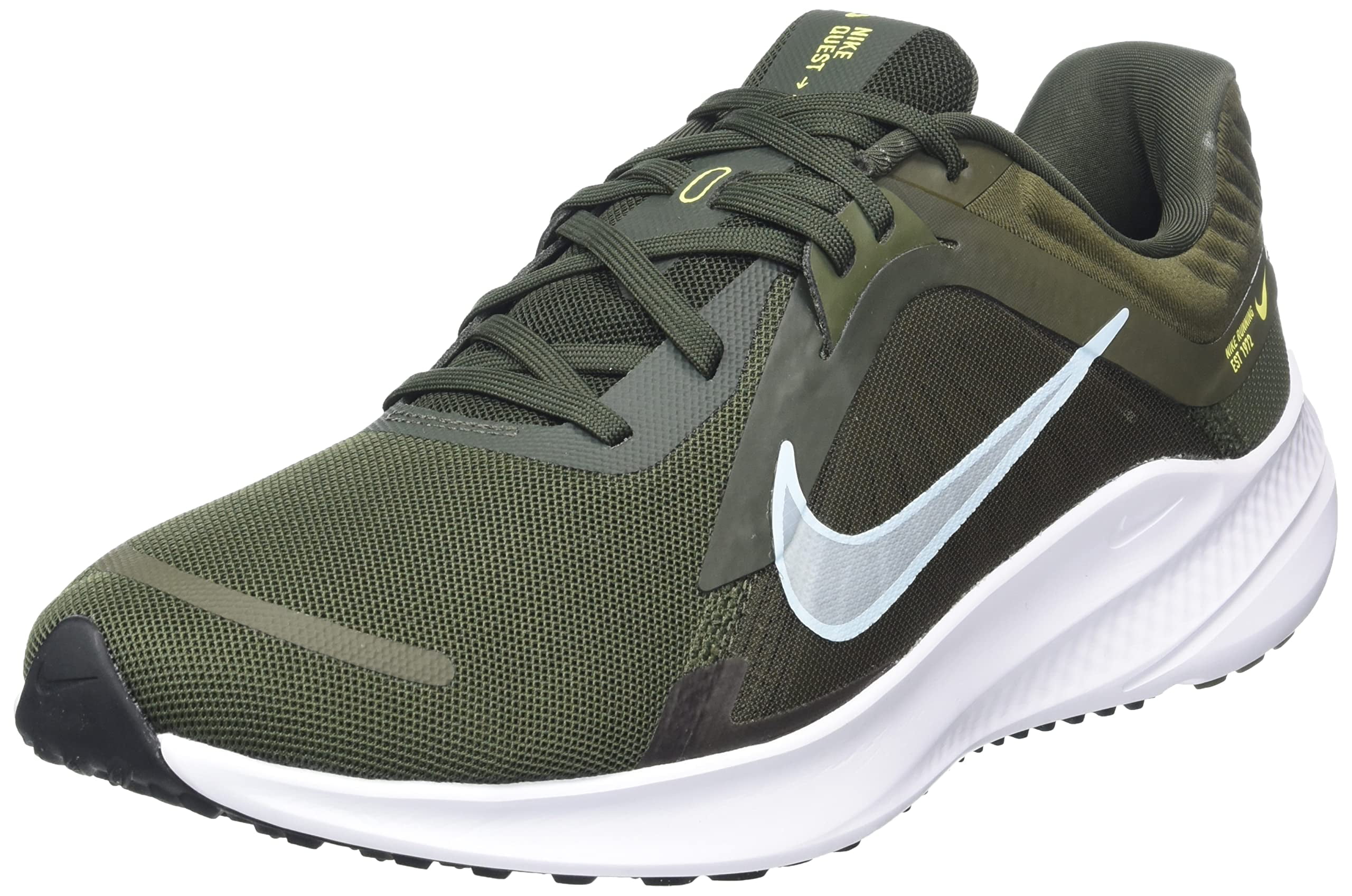 Nike Quest 5 Men's Road Running Shoes Color: Cargo Khaki/Sequoia/White ...