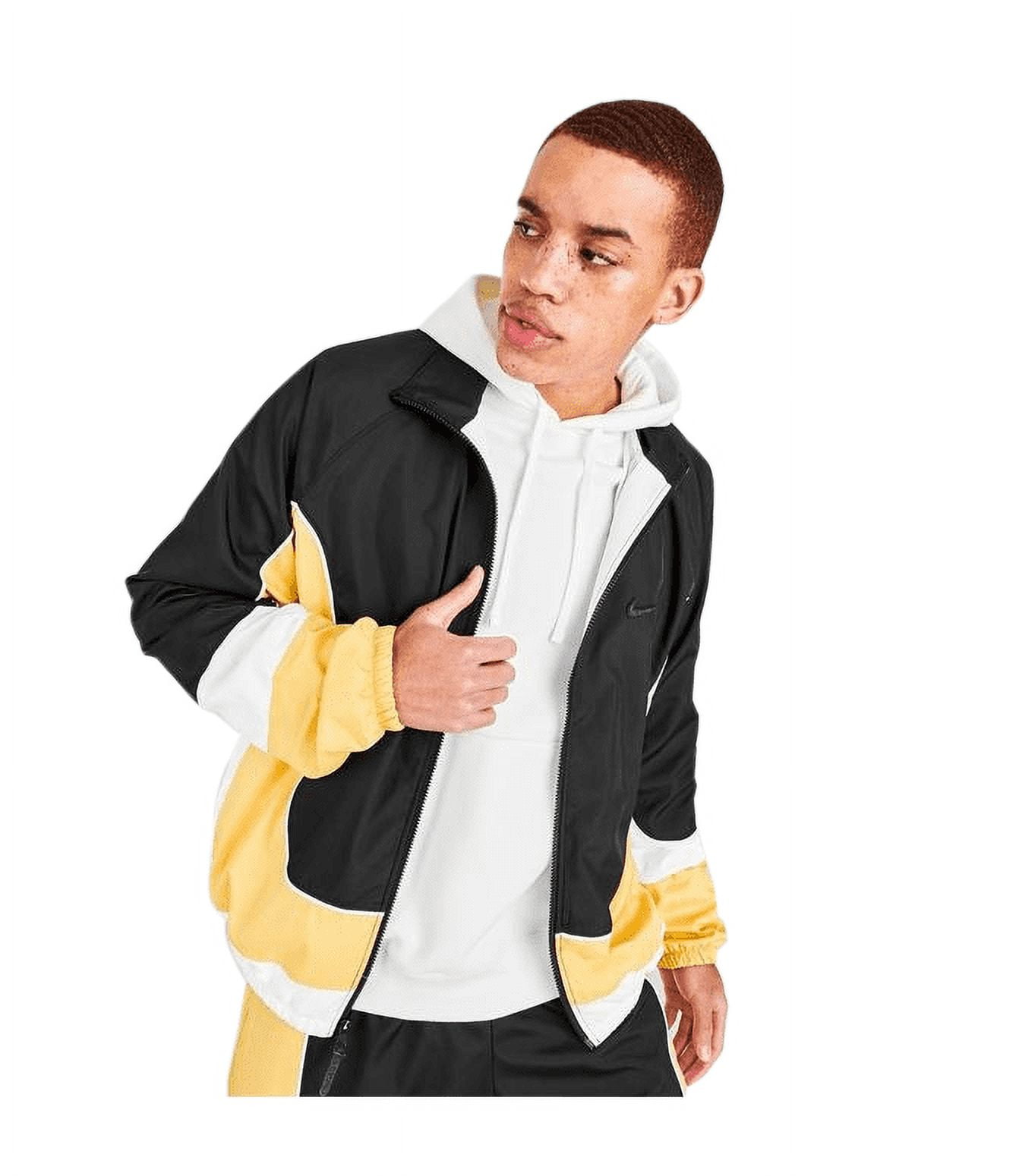 Nike Sportswear Black/Gold Throwback Woven Jacket - XL - Walmart.com