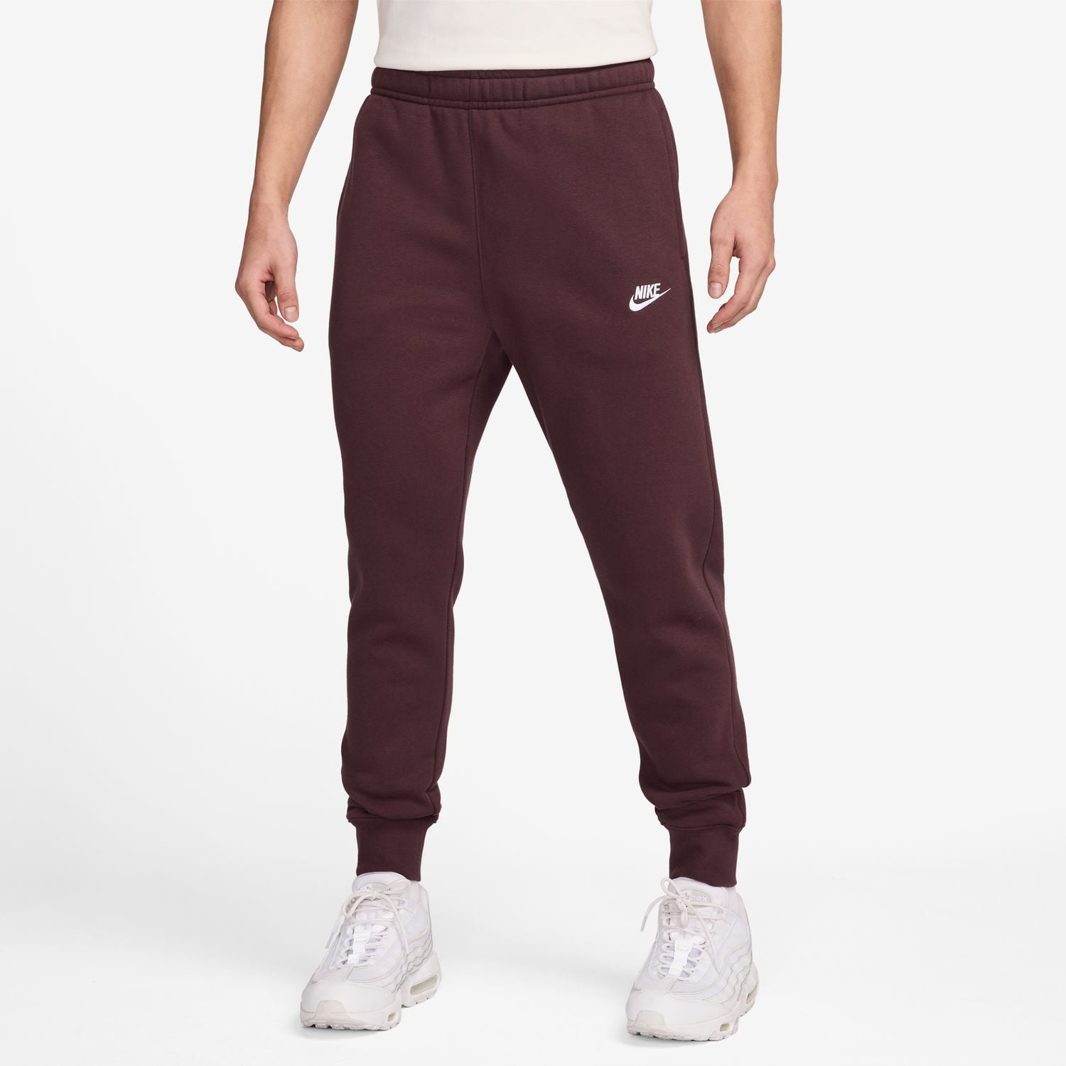 Men's Nike Sportswear Club Fleece Joggers Color: Burgundy Crush Size ...