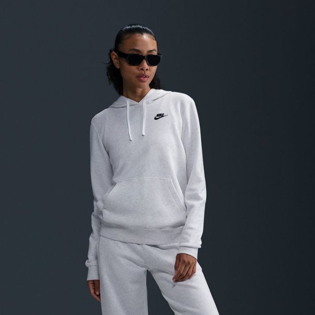 Women's Nike Sportswear Club Fleece Hoodie Color: Birch Heather Size ...