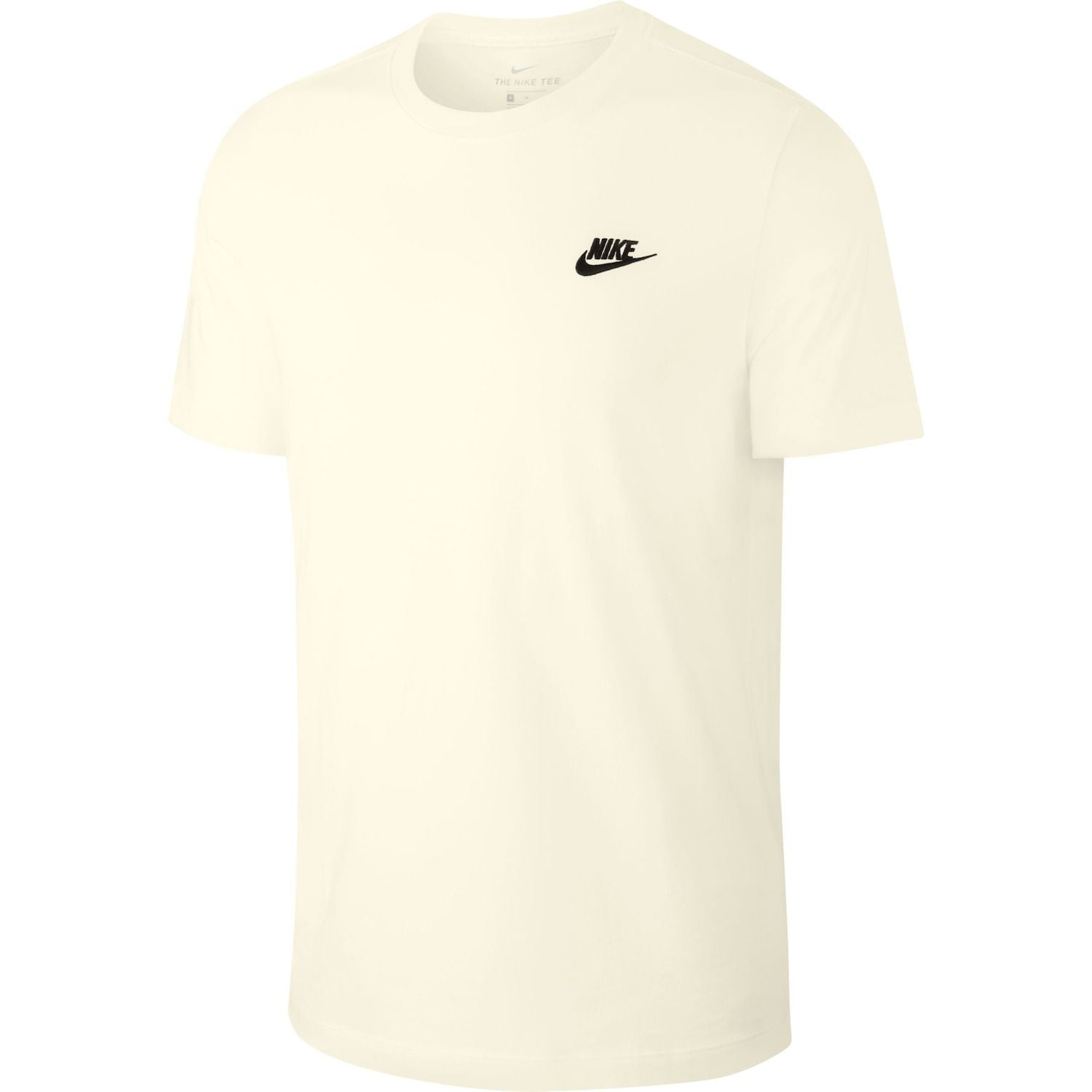 Nike Sportswear Club Men's T-Shirt Color: Sail/Black Size: M - Walmart.com