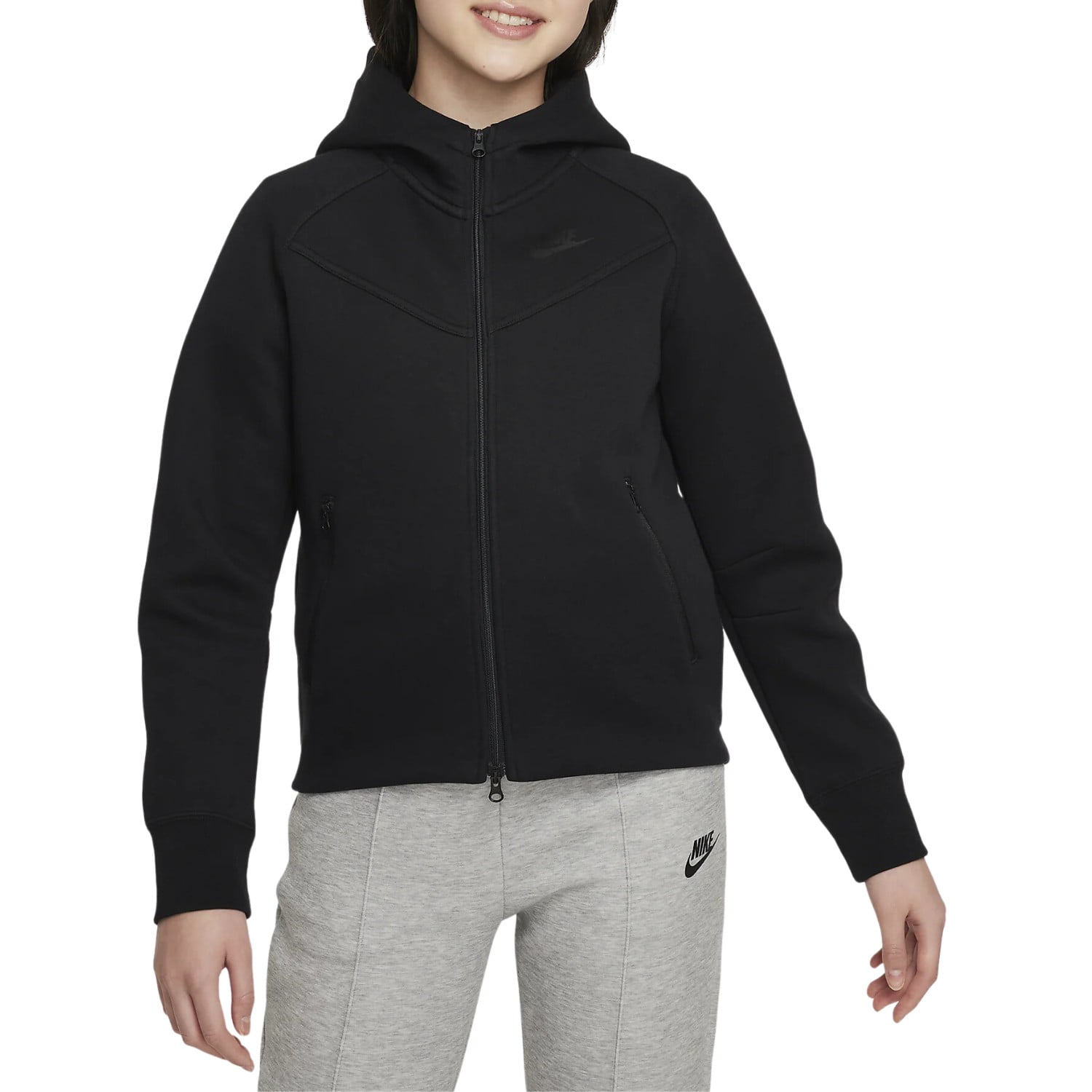 Nike Sportswear Tech Fleece Older Kids' (Girls') Full-zip Hoodie Big ...