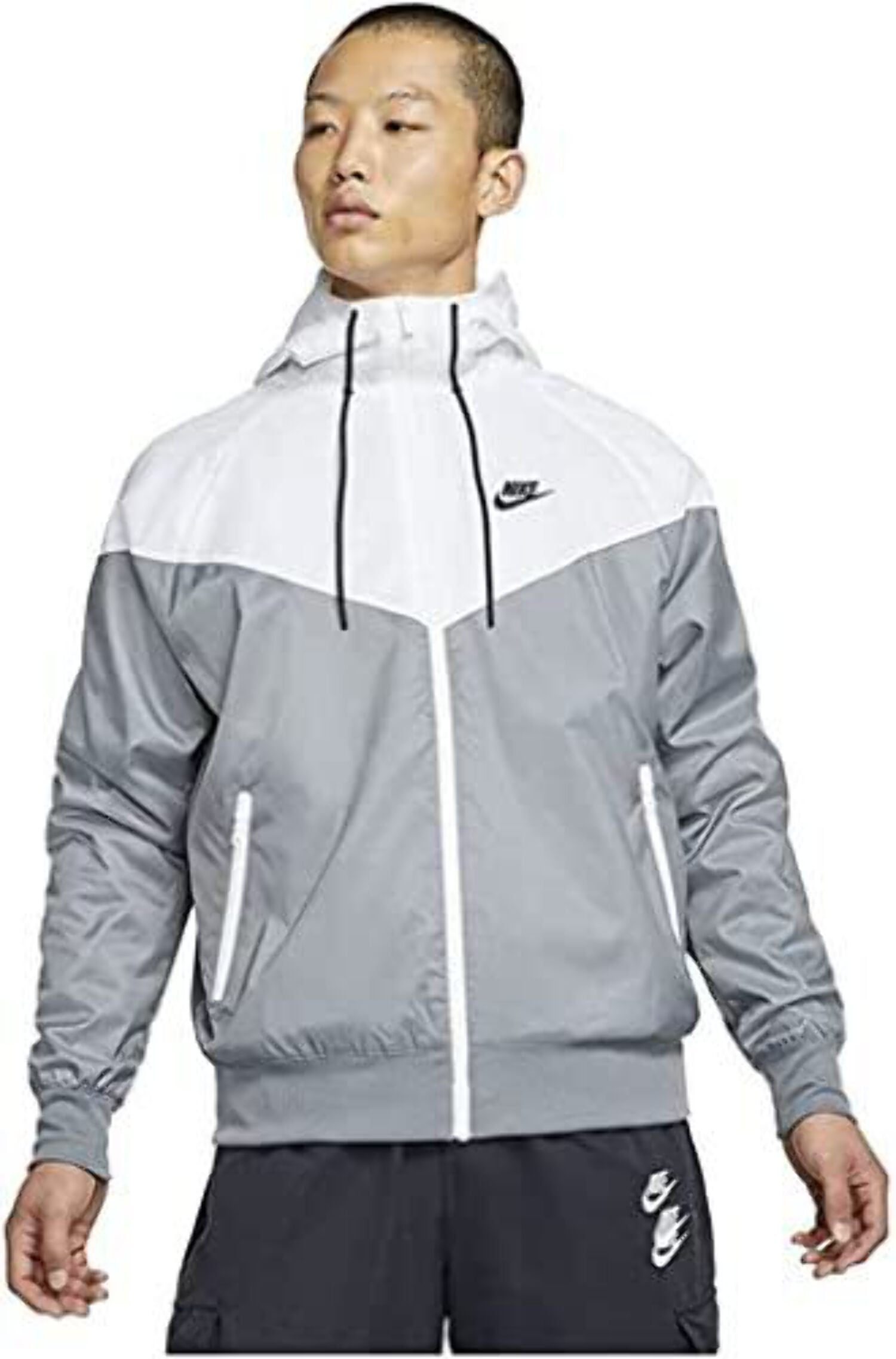 Nike Sportswear Windrunner AT5270-084 Men's Smoke Gray/White Hooded Jacket JR32 (2XL) - Walmart.com