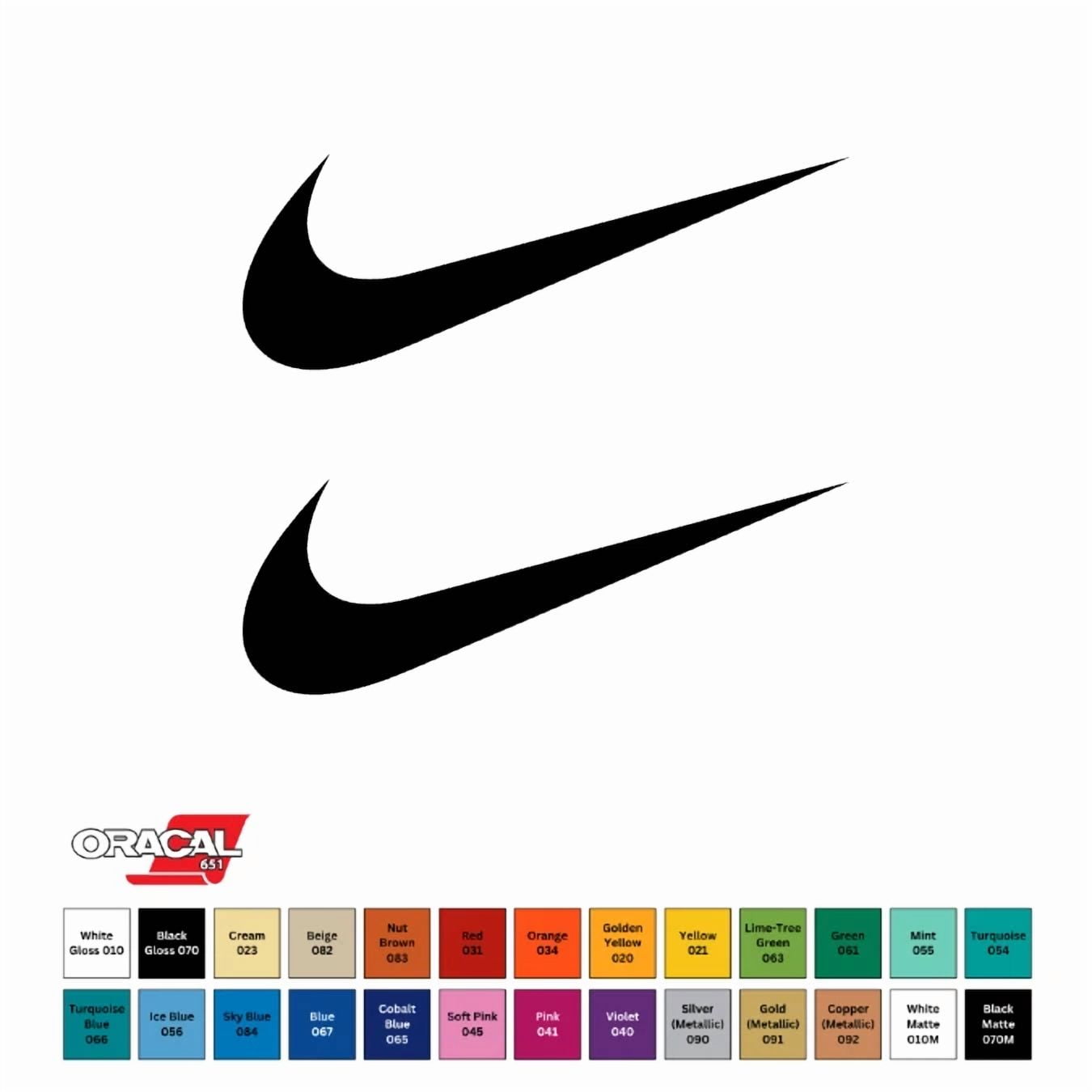 Nike Swoosh Logo Die Cut Permanent Vinyl Decal Sticker 5.5" 2-Pack ...