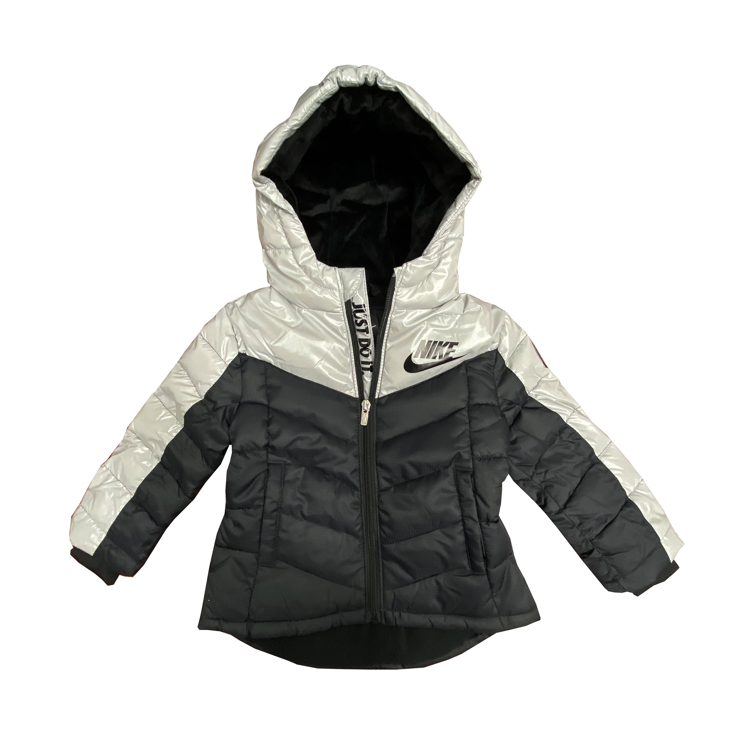 Nike Toddler Girls Chevron Puffer Jacket,Black,3T - Walmart.com
