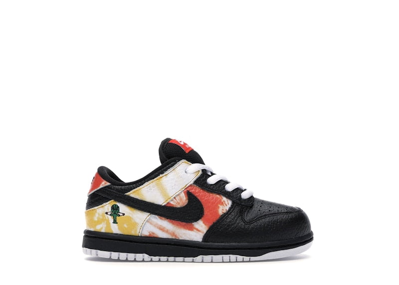 Nike Toddler's SB Dunk Low Raygun Tie-Dye Black Skateboarding Shoes ...