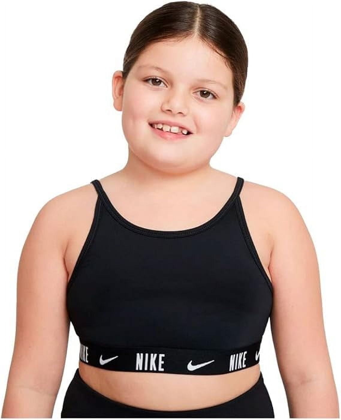 Nike Trophy Big Kids' (Girls') Sports Bra, Black Large Plus, B09B129SR1 ...