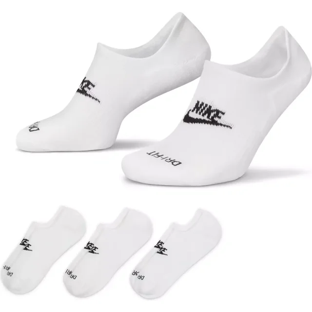 Nike Unisex Everyday Plus Cushioned Footie Socks (3 Pack) White DN3314 ...