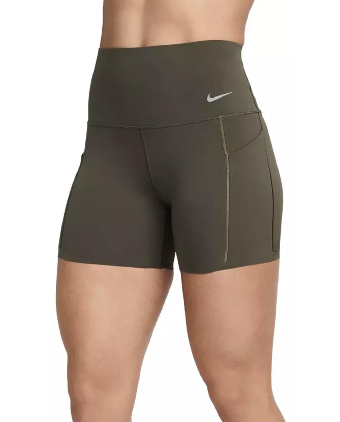 Nike Universa Women's Medium-Support High-Waisted 5" Biker Training Shorts with Pocket (US ...