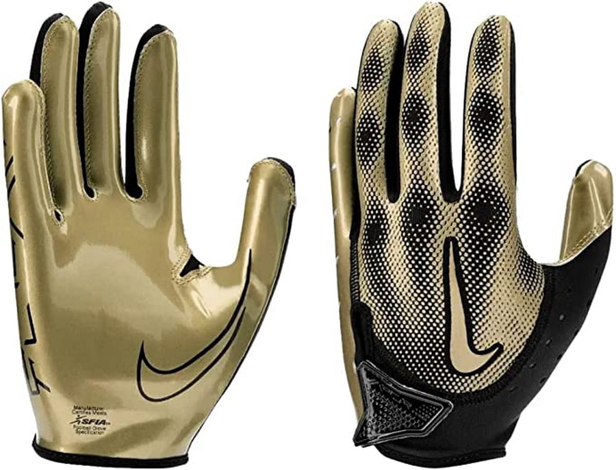 Nike Vapor Jet 7.0 Football Gloves Black | Gold | Gold 2XL - Walmart.com