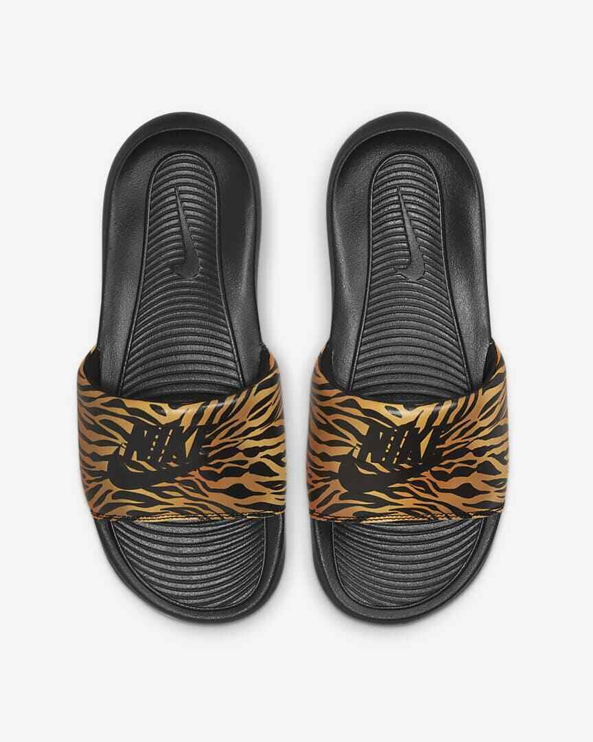 Nike Victori One CN9676-010 Women's Black Print Slides Slippers Shoes ...
