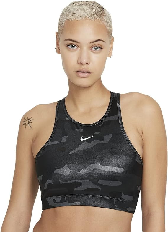 Nike Women's 1 Piece Pad Medium Impact Sports Bra Black Size Small ...