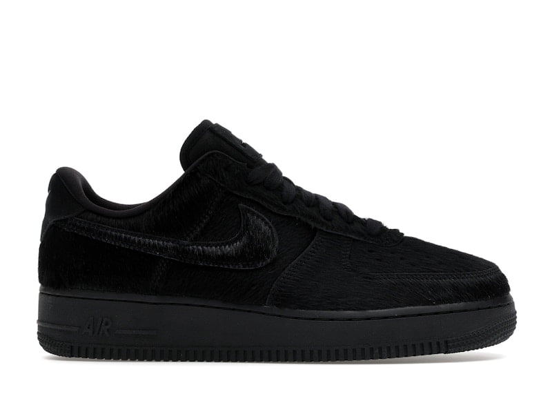 Nike Women's Air Force 1 Low '07 Triple Black Pony Hair Shoes, from ...