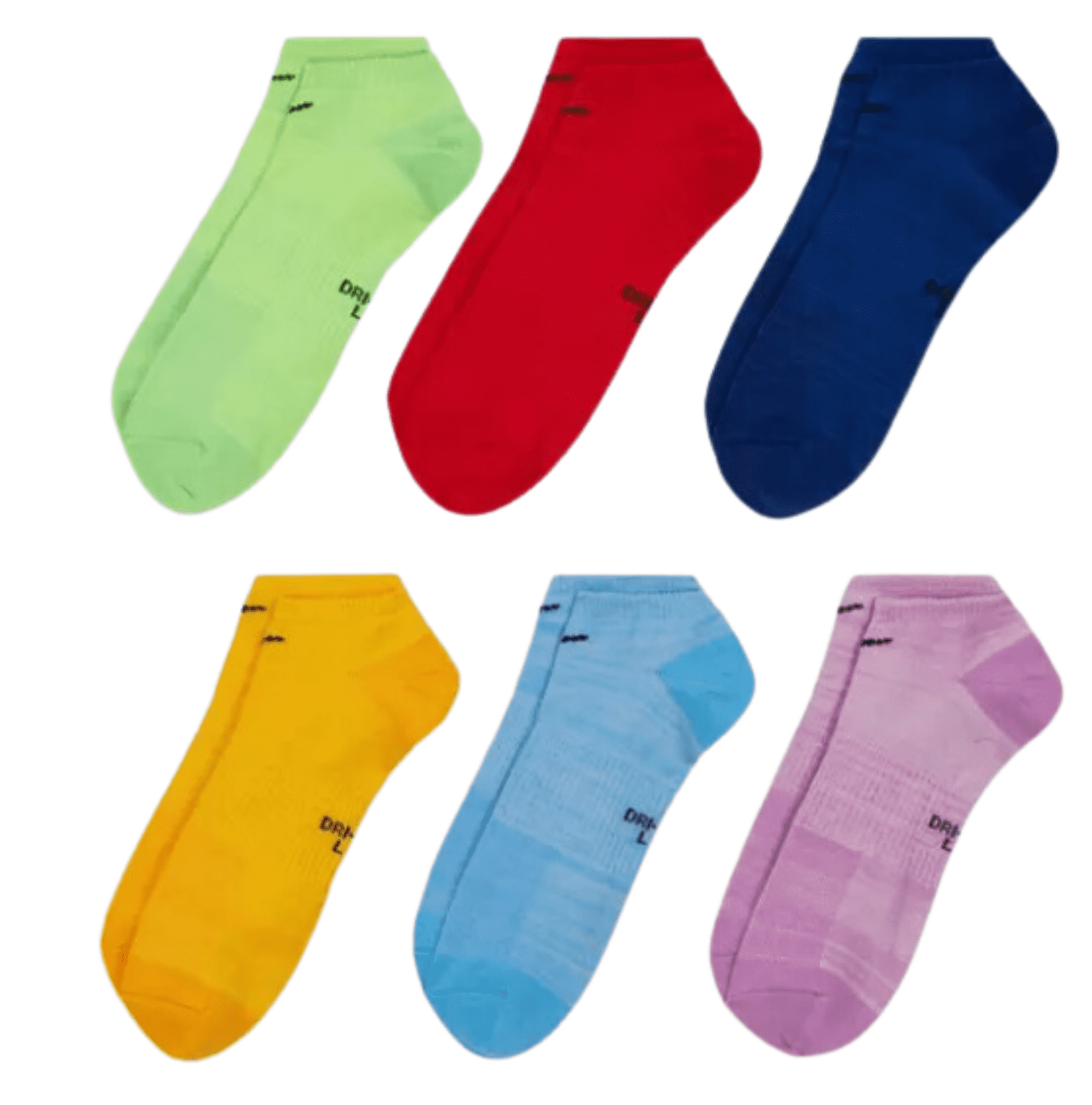 Nike Women's Everyday Lightweight No-Show Training Socks, Multi-Color ...