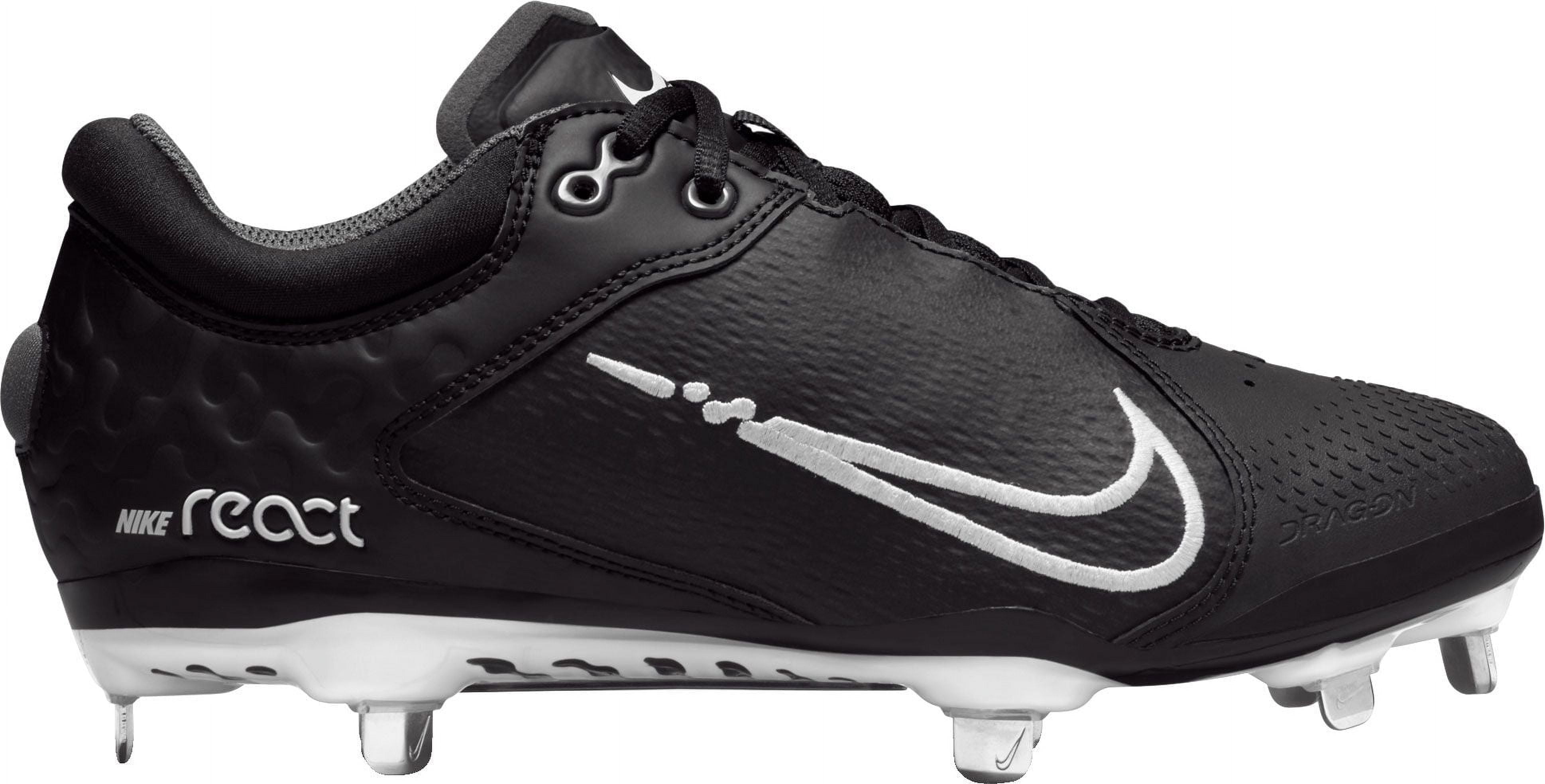 Nike Women's Hyperdiamond 4 Elite Metal Fastpitch Softball Cleats (Grey ...
