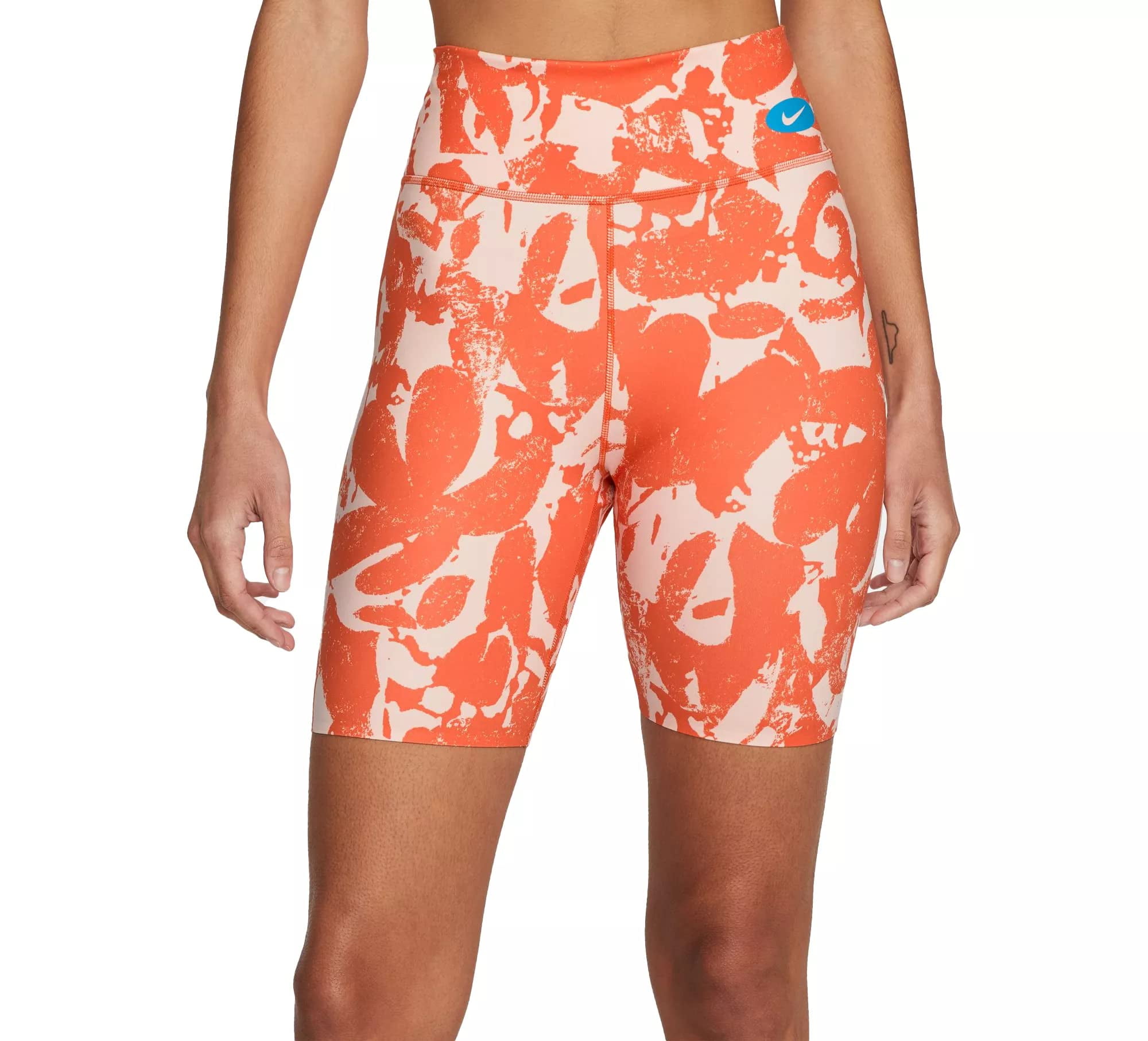 Nike Women's One Logo Mid-Rise Dri-Fit 7" Bike Shorts (as1, Alpha, l ...