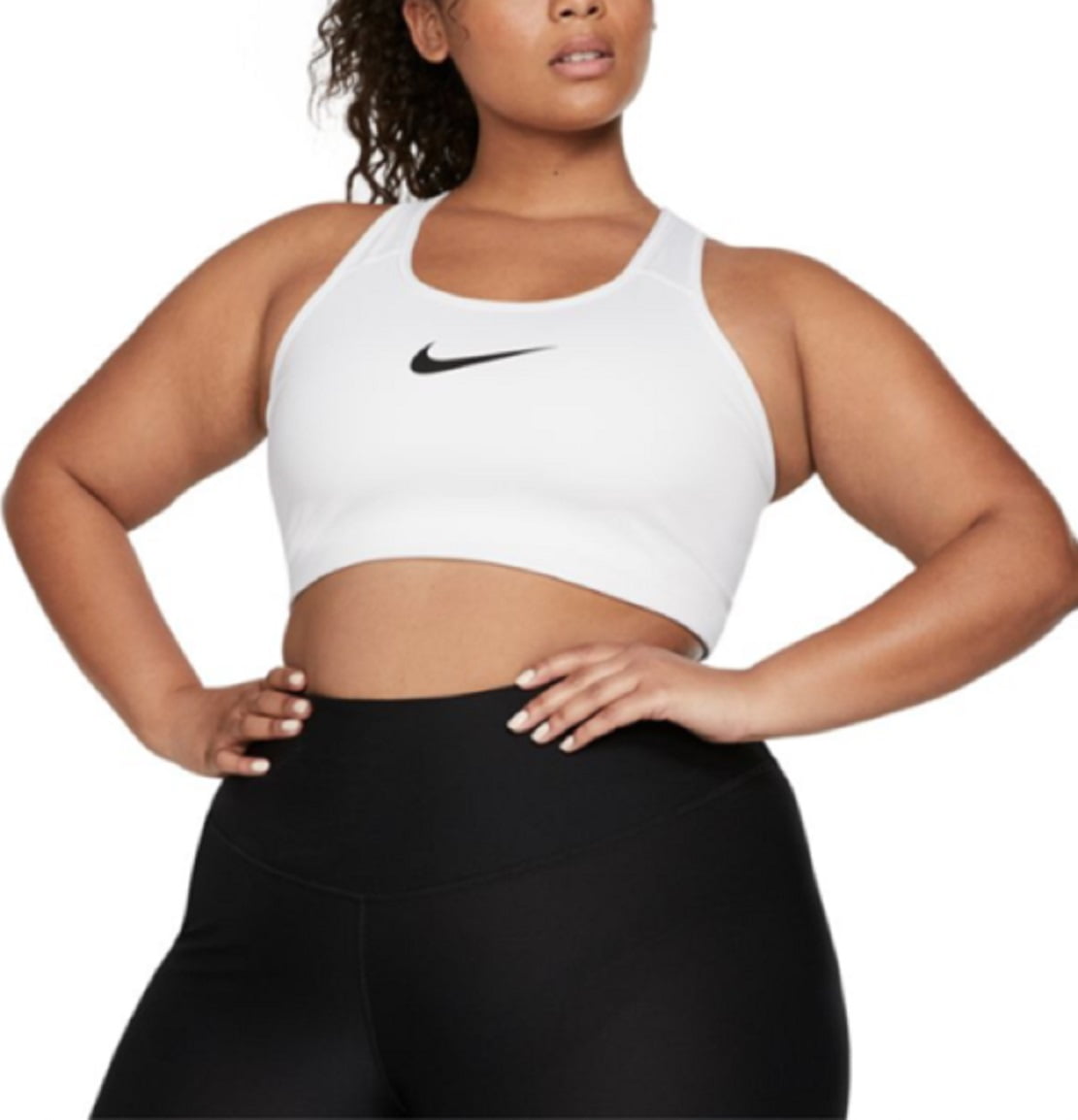 Nike Women's Plus Dri Fit Support Sports Bra White Size X-Large ...