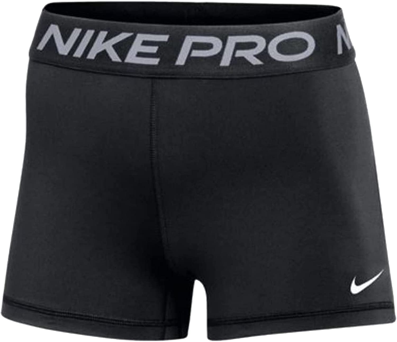Nike Women's Pro 365 3" Shorts DH4863 010 Black/White/Grey Size X-Large ...