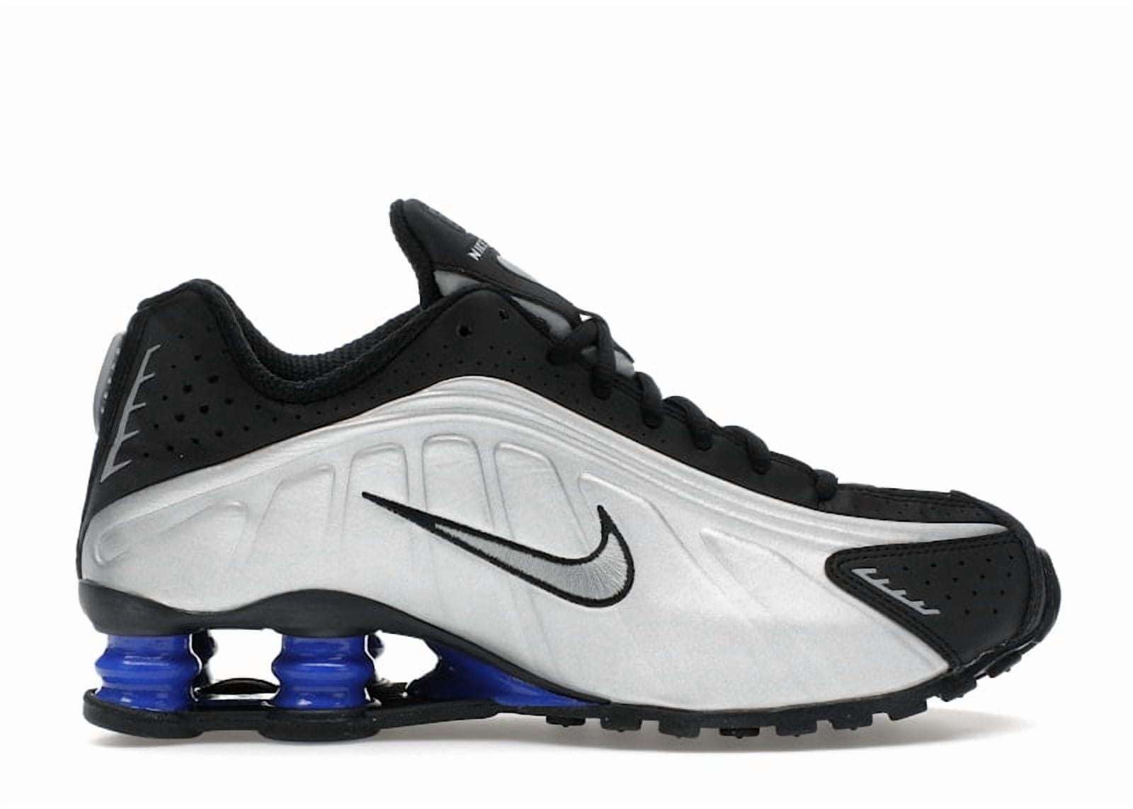 Nike Women's Shox R4 Metallic Silver Black Racer Blue, from StockX ...