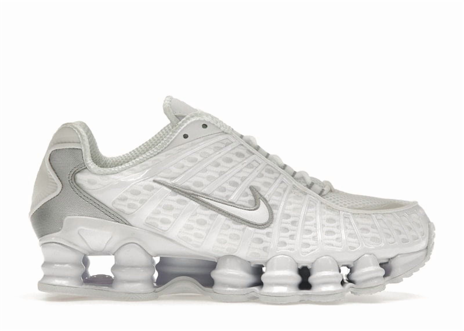 Nike Women's Shox TL White Metallic Silver Max Orange Running Shoes ...