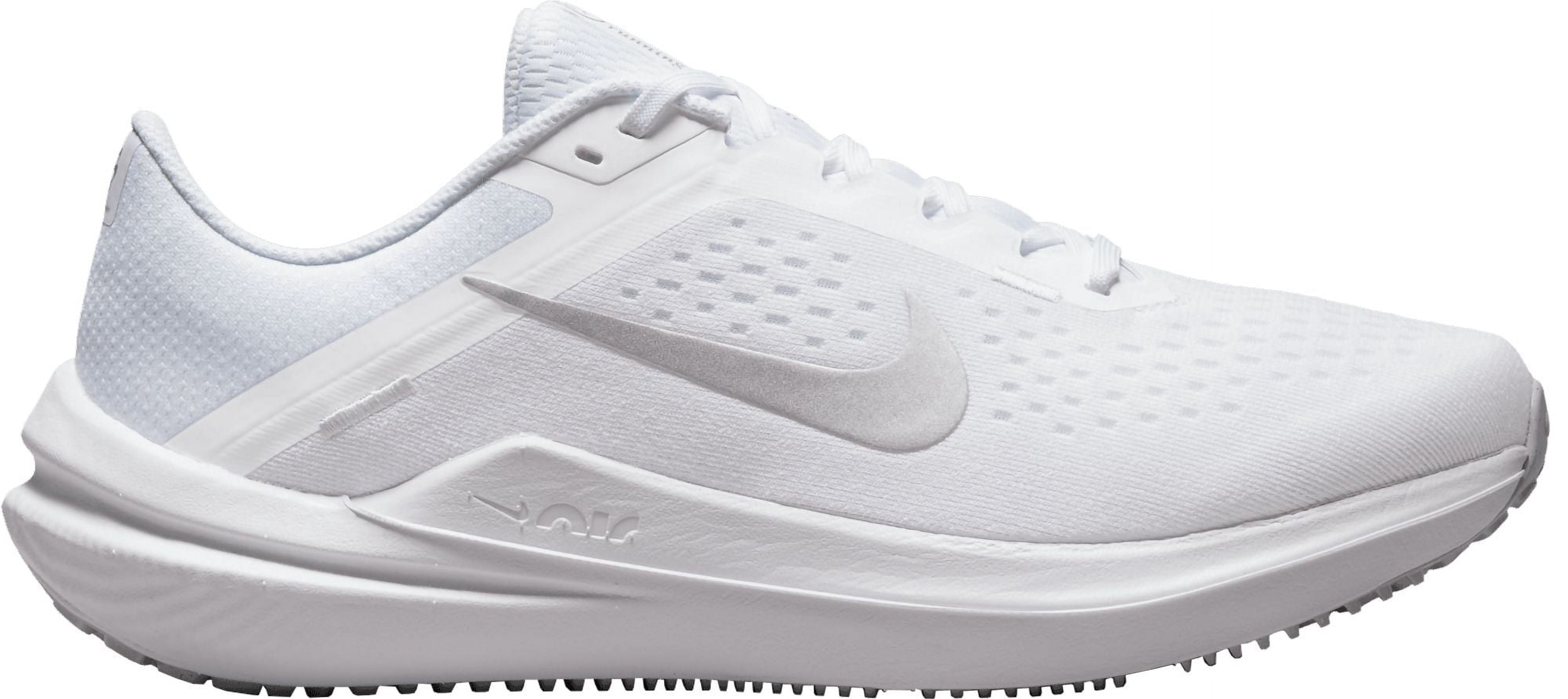 Nike Women's Winflo 10 Running Shoes (White/Metallic Silver, 5, Medium ...