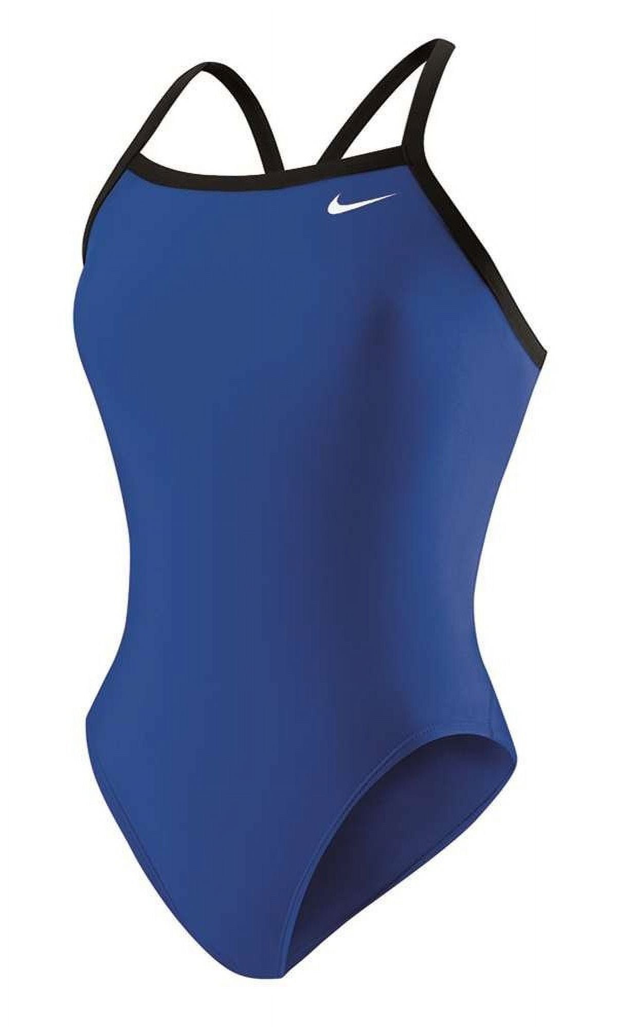 Nike Womens One Piece Solid Athletic Competitive Swim Suit - Walmart.com