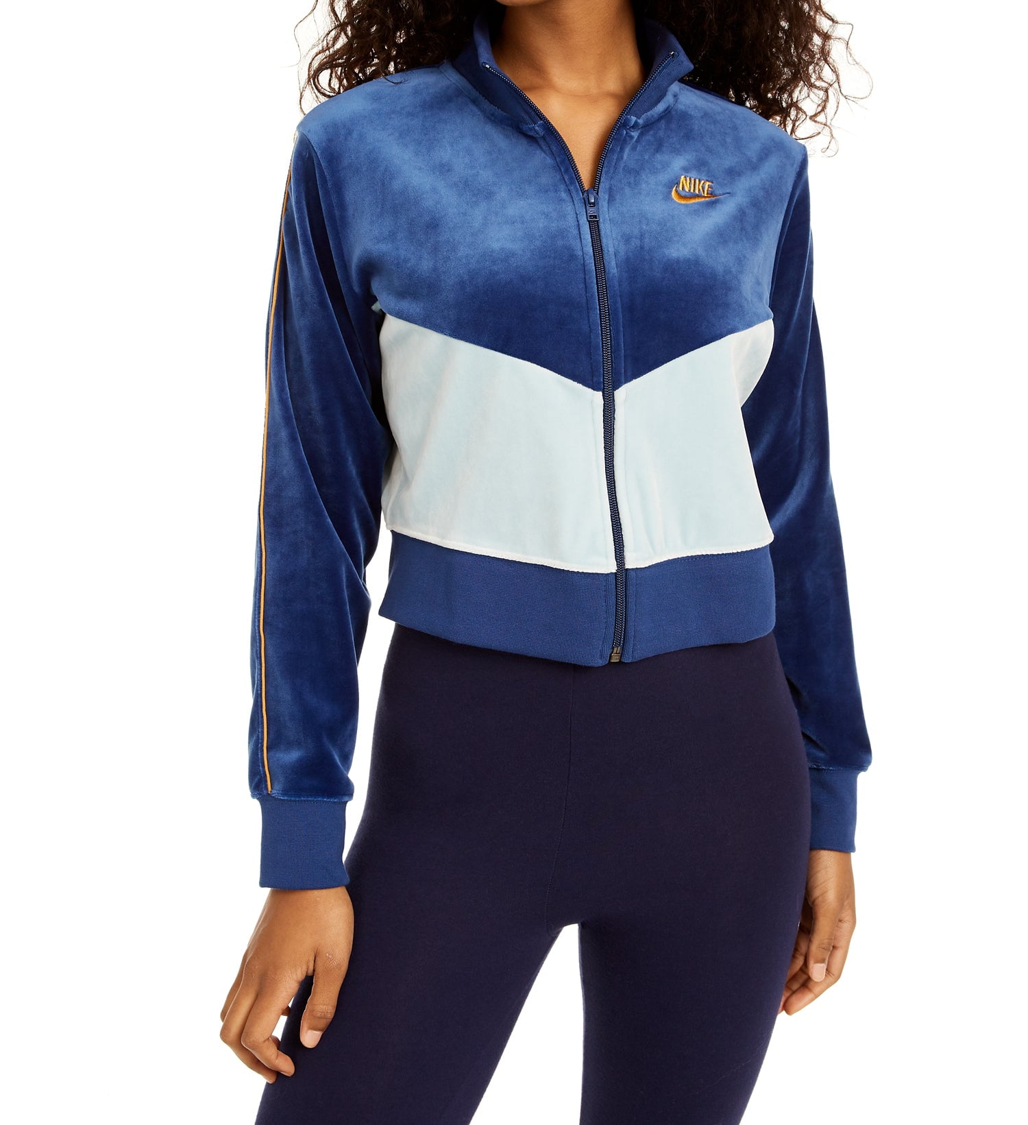Nike Womens Velour Colorblocked Jacket - Walmart.com