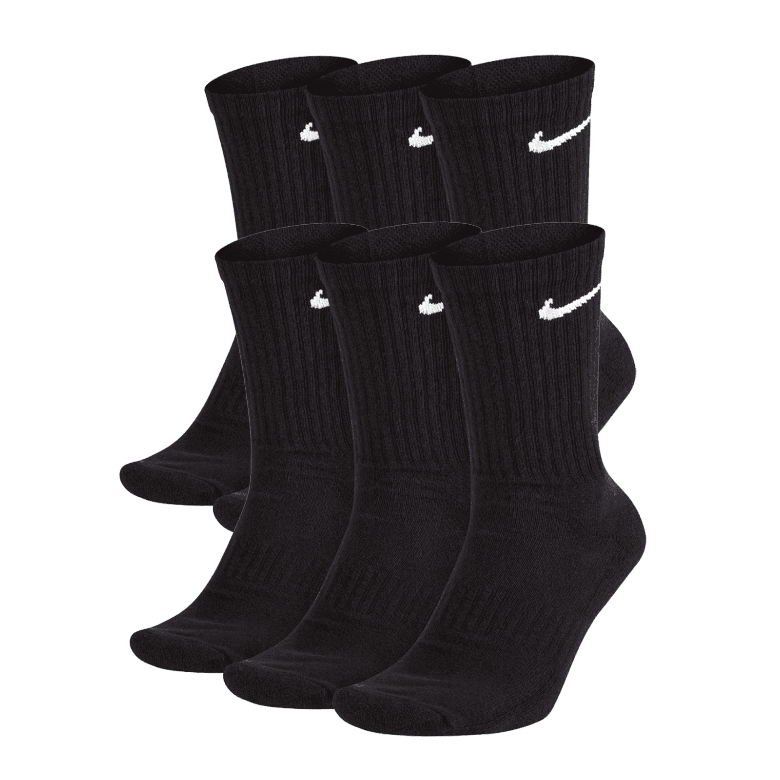 Nike Dri-FIT Cushioned Crew Socks, 6-Pair Pack, Moisture-Wicking, Size ...