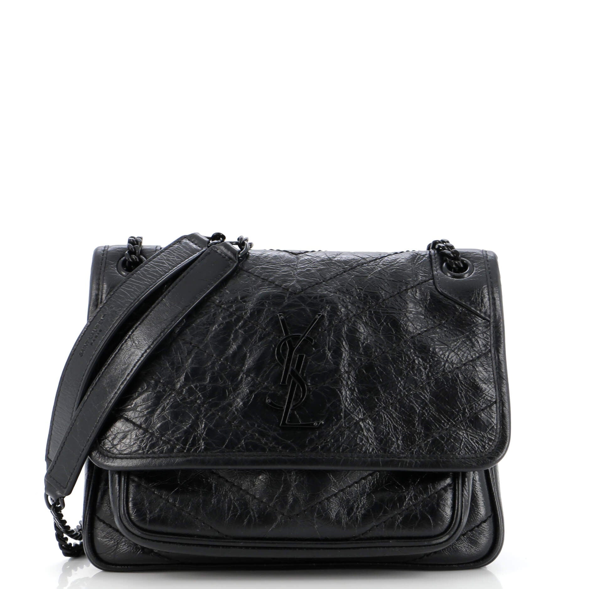 Pre-Owned Niki Chain Flap Bag Matelasse Chevron Leather Baby By Rebag ...