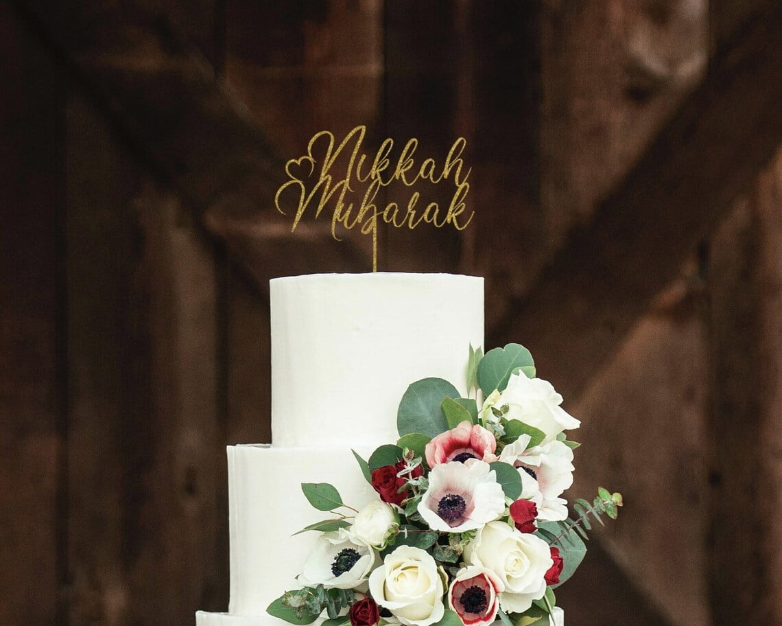 Nikkah Mubarak Sign | Nikkah Topper | Wedding Cake Topper | Acrylic ...