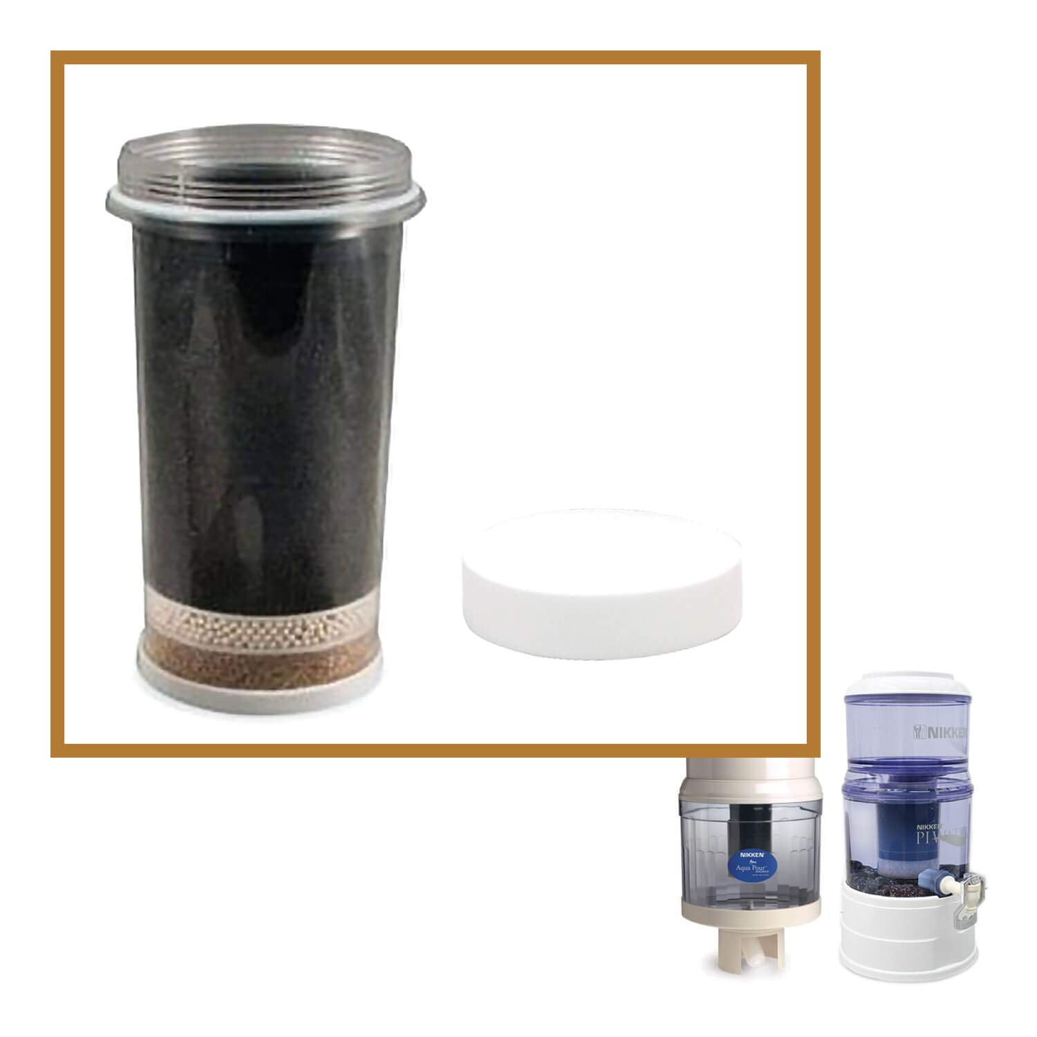 Nikken Pour 1 Filter Cartridge 1361, 1 Micro Sponge Pre-Filter 1362 ...