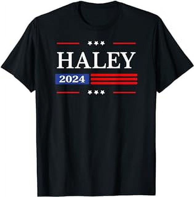 Nikki Haley 2024 American Flag USA Flag Haley 2024 T-Shirt - Walmart.com