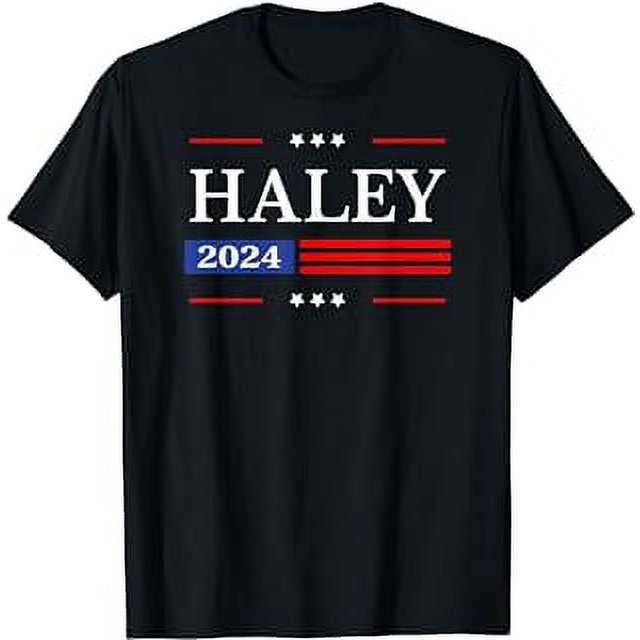 Nikki Haley 2024 American Flag USA Flag Haley 2024 T-Shirt - Walmart.com