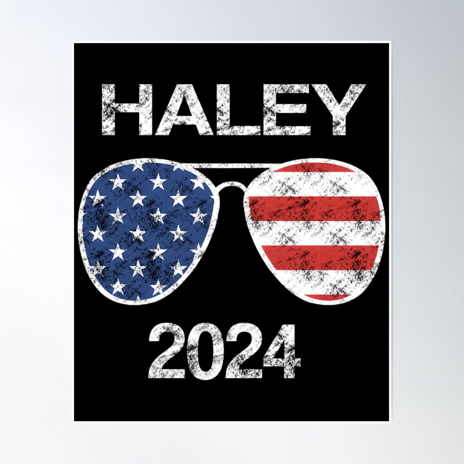 Nikki Haley 2024 Vintage President Distressed Usa Flag Sunglasses ...
