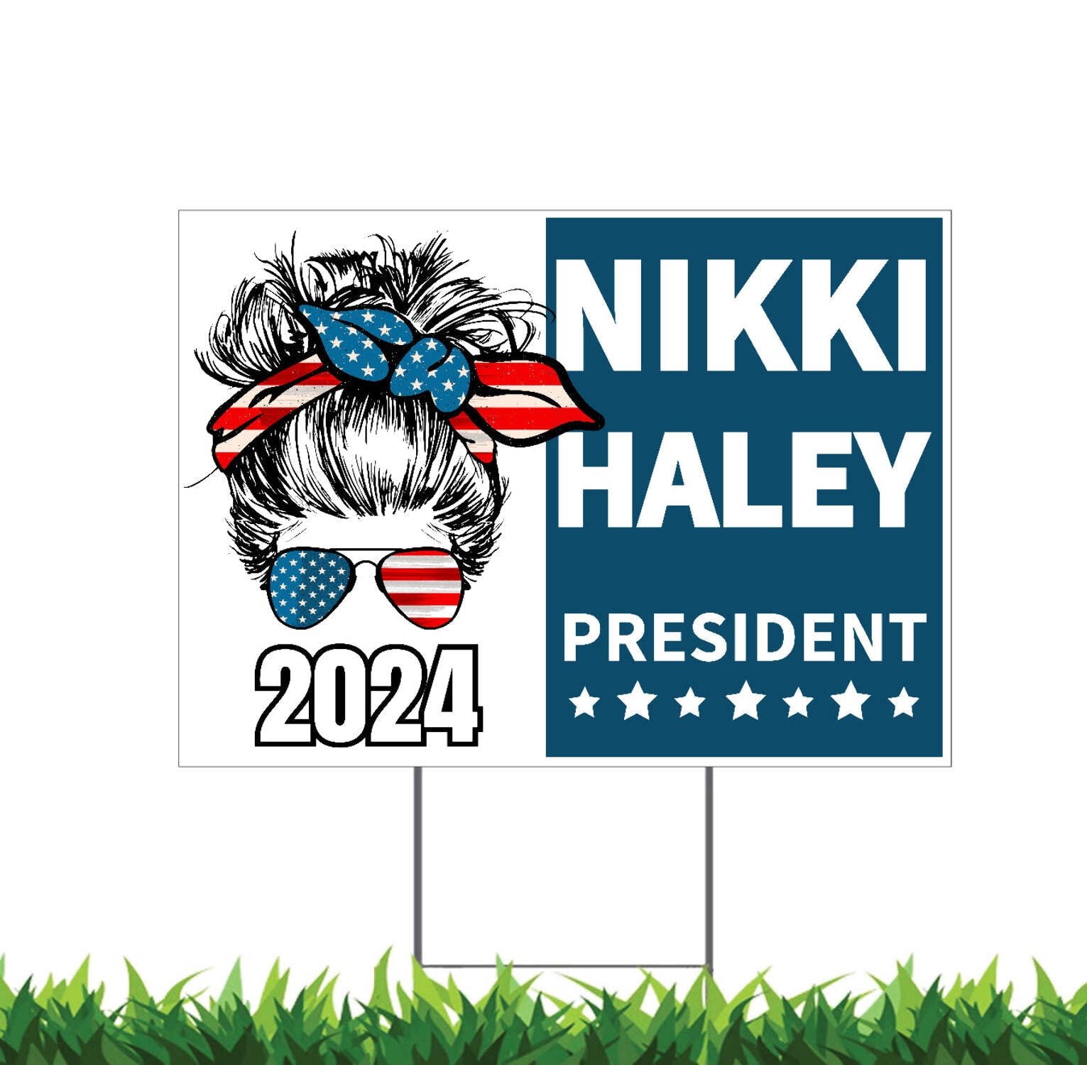 Nikki Haley for President, President 2024 Yard Sign, 18x12, 24x18 ...