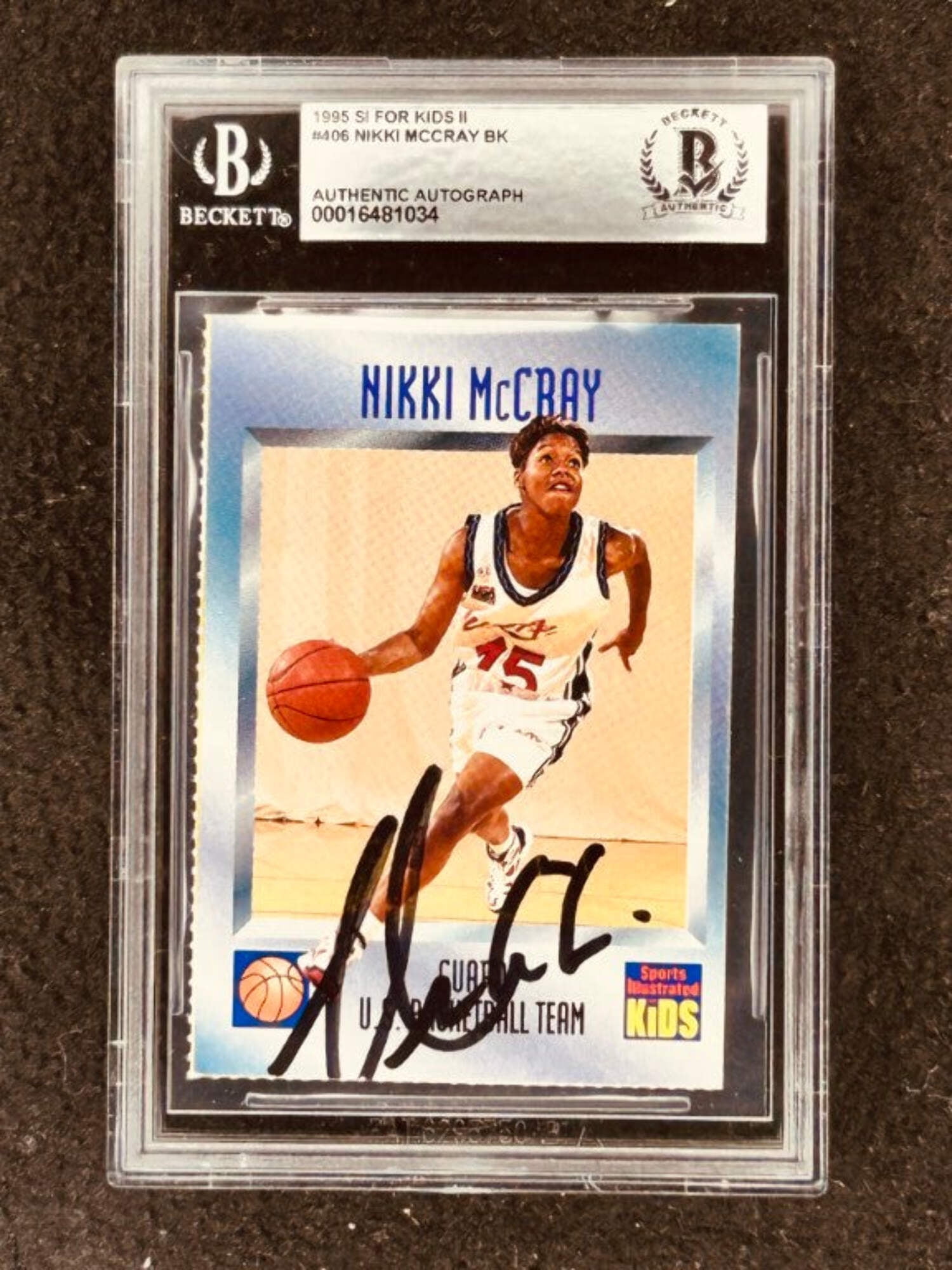 Nikki McCray autographed Team USA 1995 Sports Illustrated for Kids ...