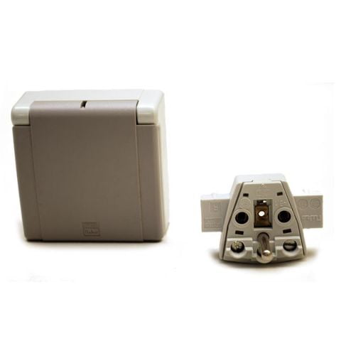 Niko 10/16A 250V European Gray Plastic Boat IP55 Socket Receptacle ...