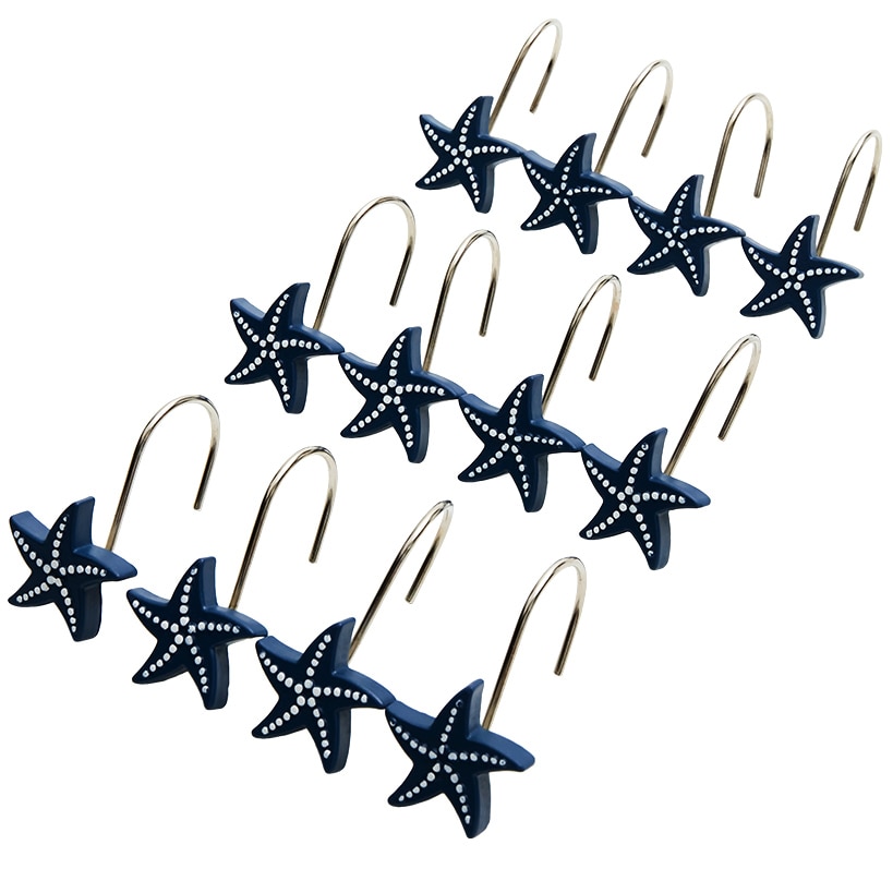 Niko Bath Collection - Set of 12 Shower Hooks - Walmart.com