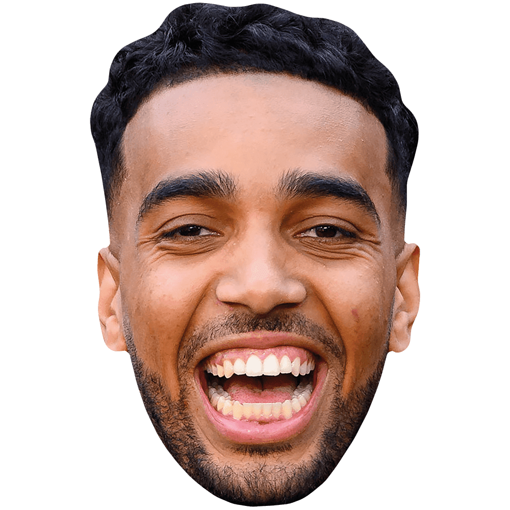 Niko Omilana (Mouth Open) Celebrity Mask, Flat Card Face, Fancy Dress ...