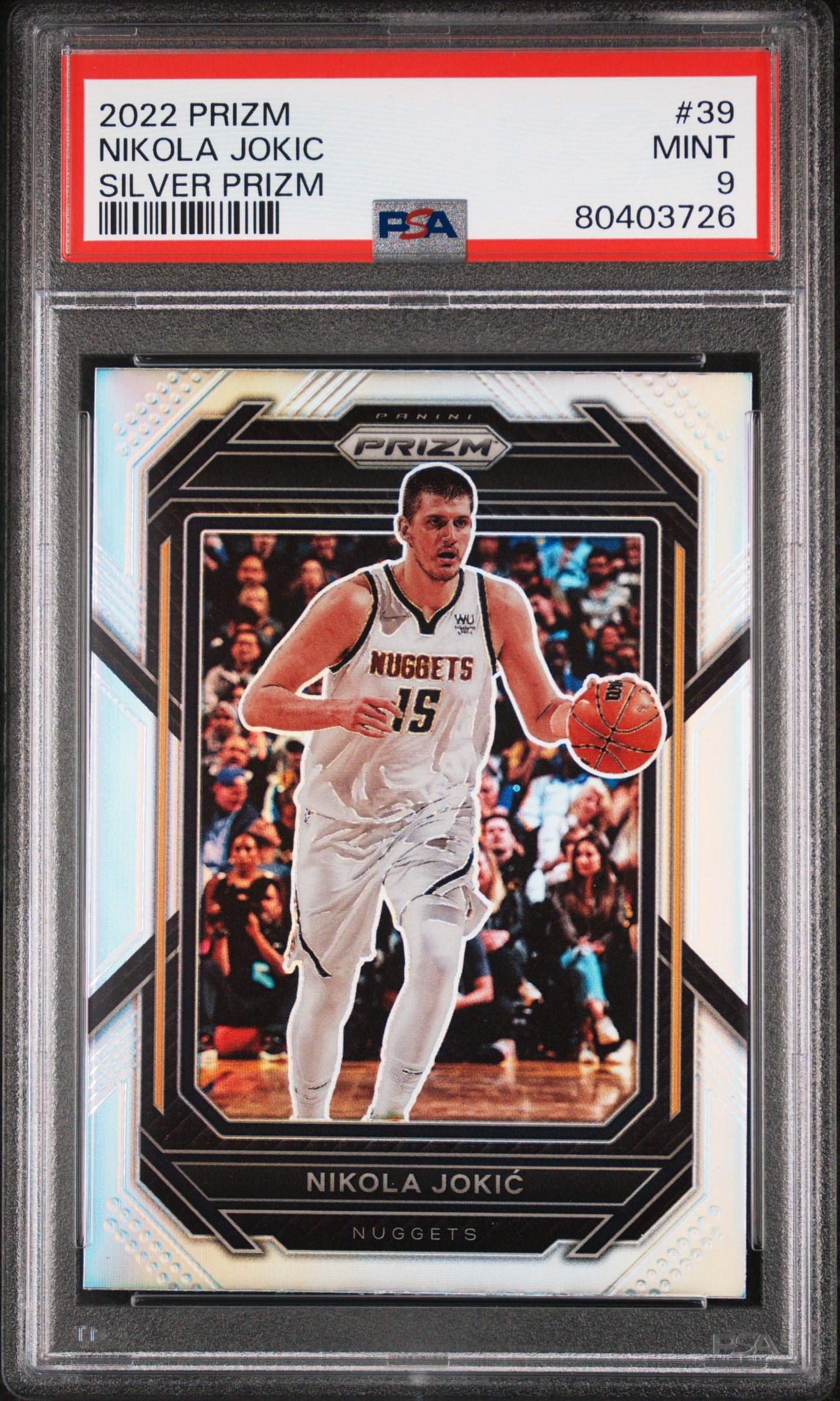 Nikola Jokic 2022 Panini Silver Prizm Basketball Card #39 Graded PSA 9 ...