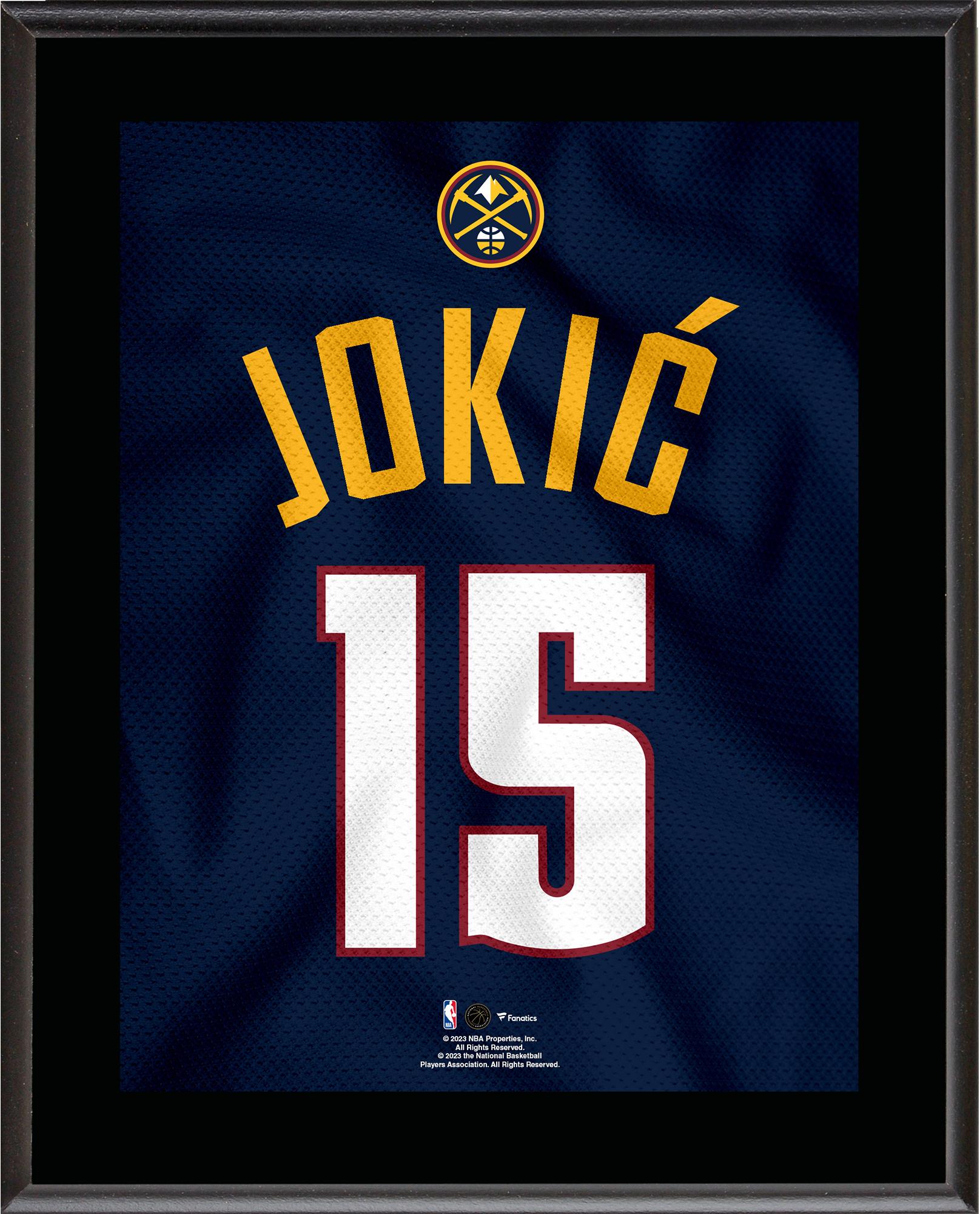 Nikola Jokic Denver Nuggets 10.5" x 13" Jersey Number Sublimated Player ...