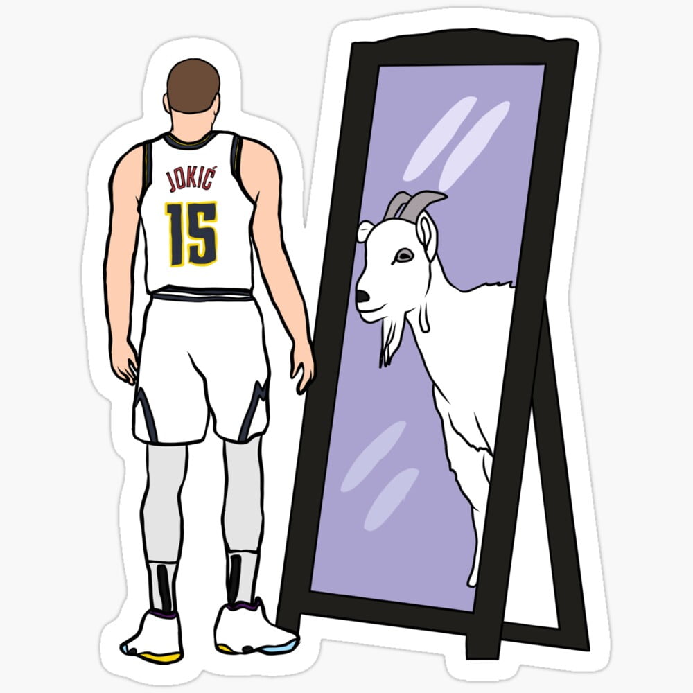 Nikola Jokic Mirror Goat Sticker Phone Decal Water Bottle Stickers Car ...