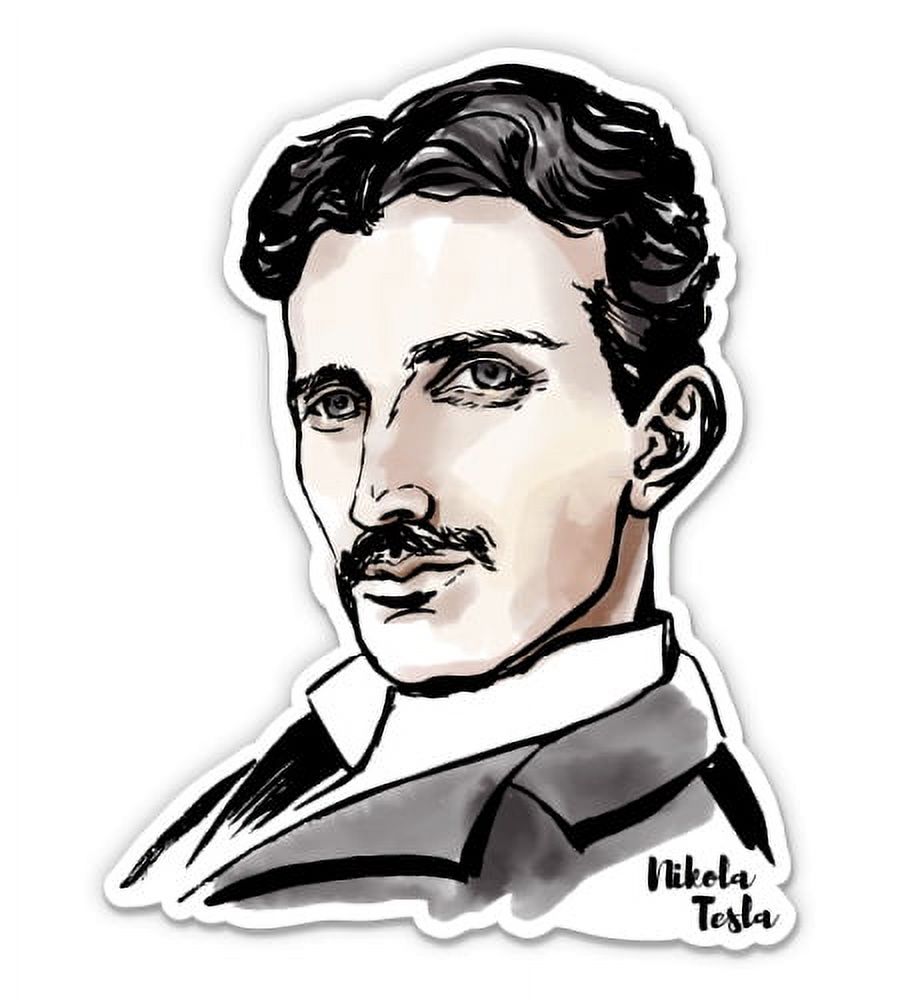 Nikola Tesla - 5" Vinyl Sticker - For Car Laptop I-Pad - Waterproof ...