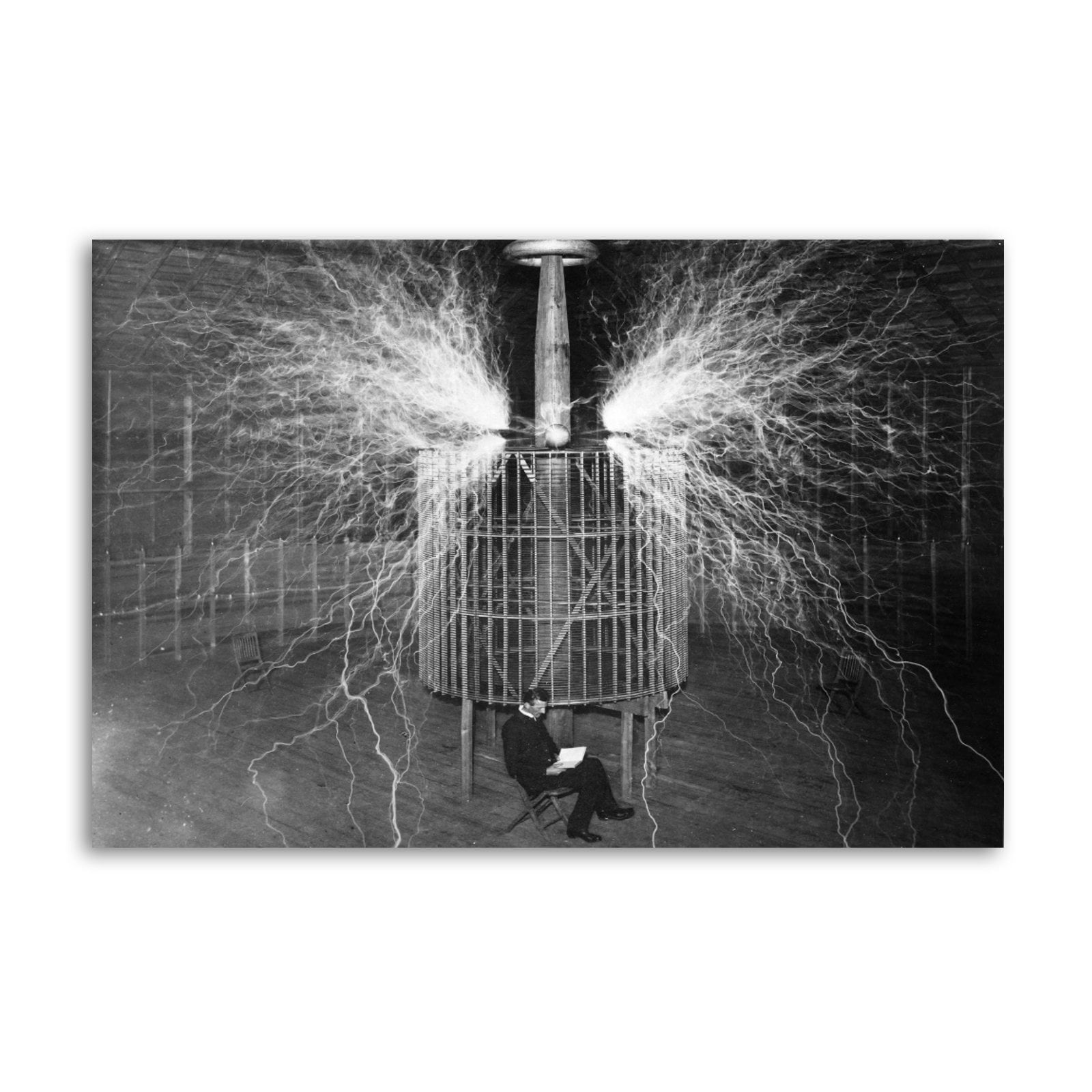 Nikola Tesla Colorado Springs Laboratory with His Magnifying ...