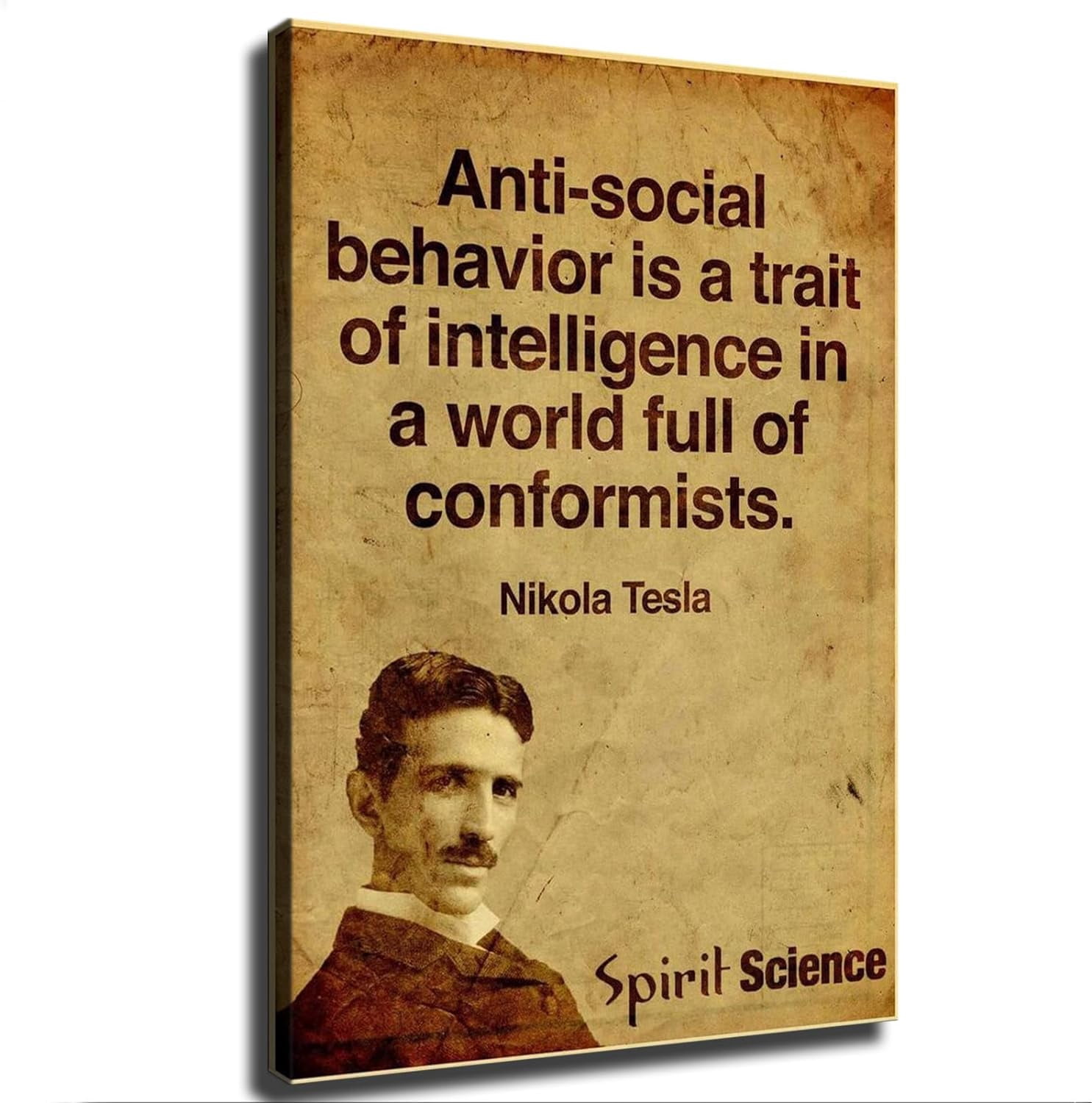 Nikola Tesla Inspirational Quote Retro Poster Modern Aesthetic ...