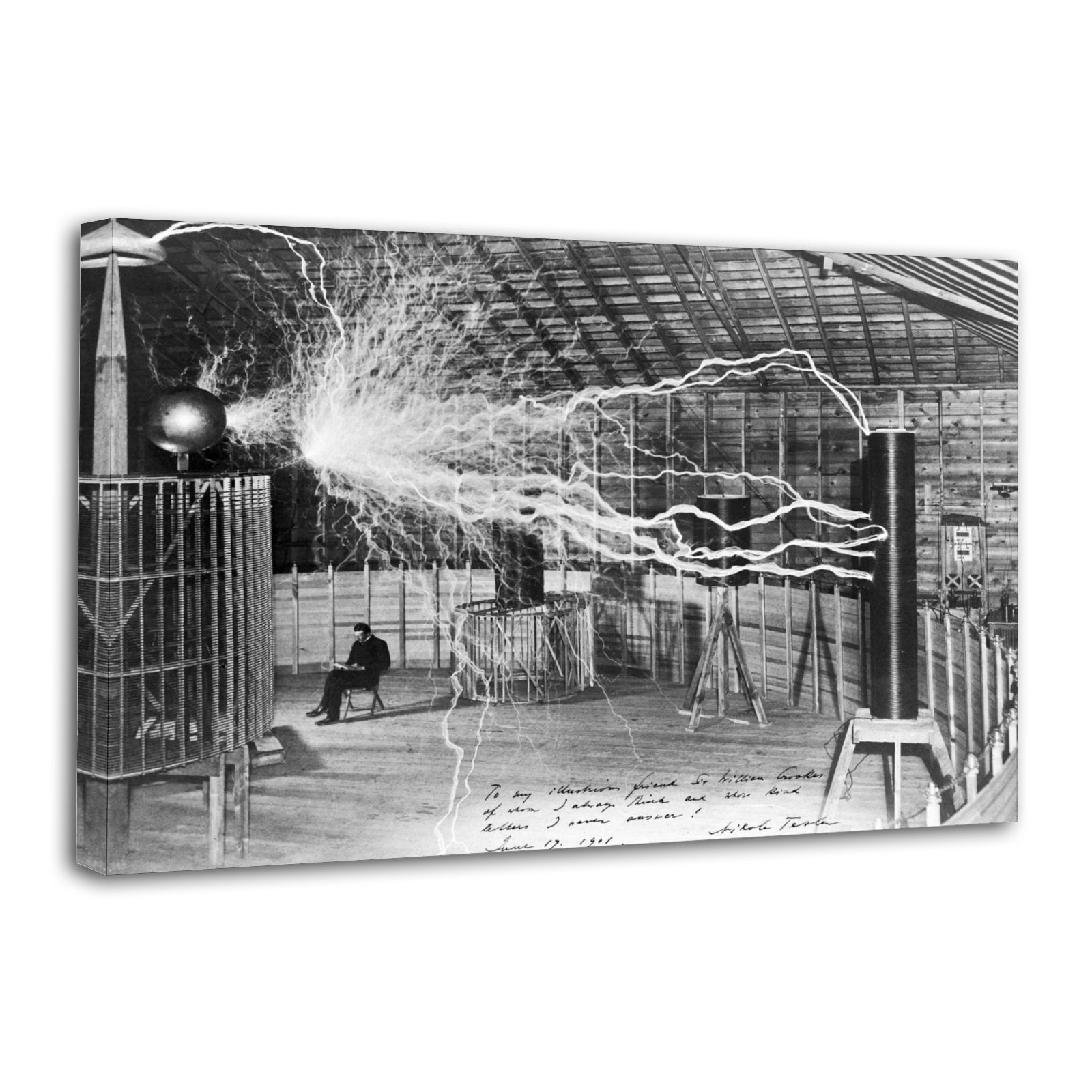 Nikola Tesla Reading in His Colorado Springs Laboratory Posters Art ...