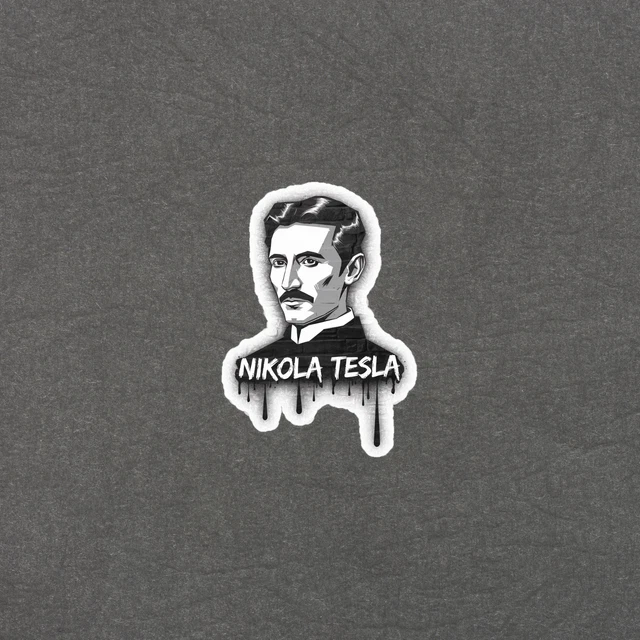 Nikola Tesla Sticker - Scientist Portrait Decal - Physics Gift ...