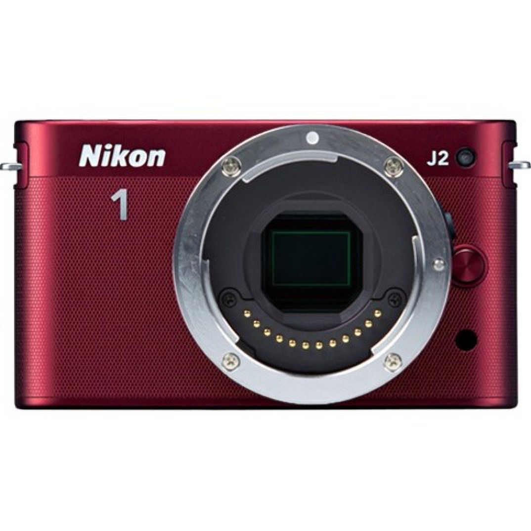 Nikon 1 J2 10.1 Megapixel Mirrorless Camera Body Only, Red - Walmart.com