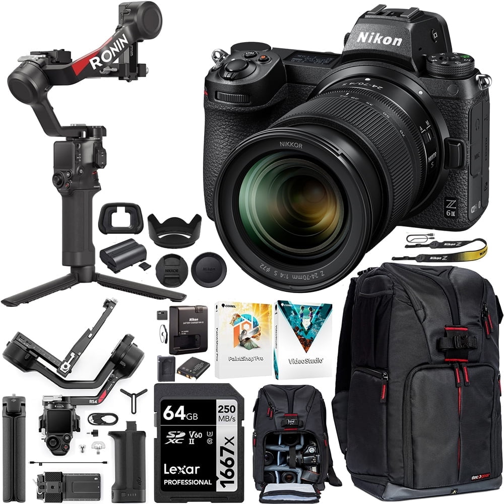 Nikon 1663 Z6II Mirrorless Camera FX Body + NIKKOR Z 24-70mm f/4 S Lens ...